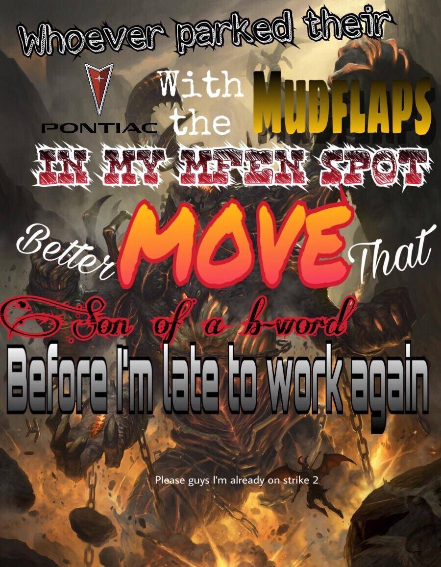 PLEASE RESPECT OTHER PEOPLE'S PARKING SPACES | Scrolller