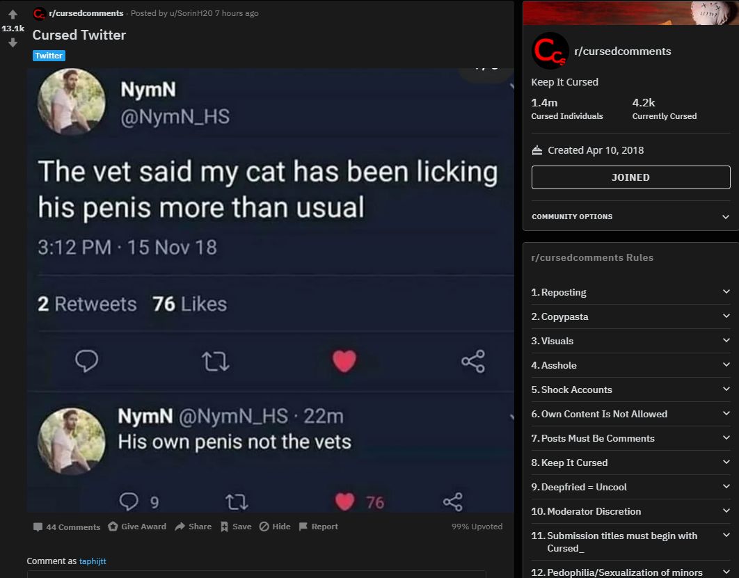 POGGERS WHAT A CURSED COMMENT | Scrolller