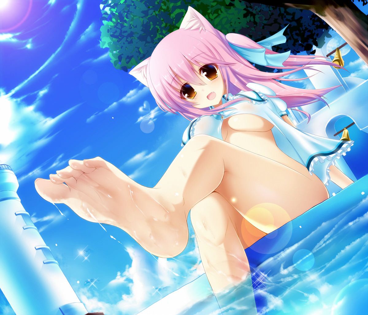 Poolside Neko [Original] | Scrolller