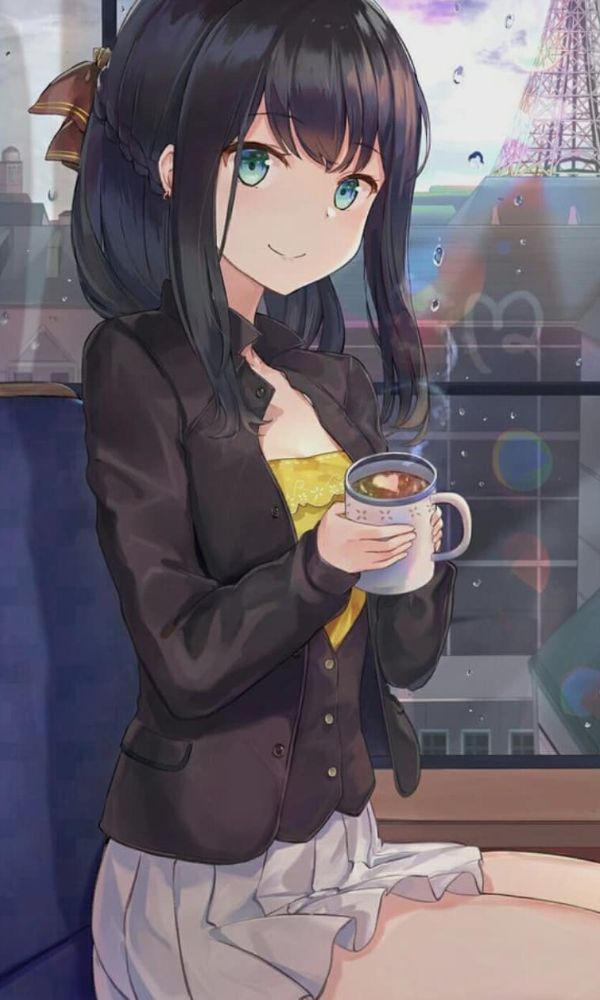 POV:cutie looking at you while drinking coffee | Scrolller