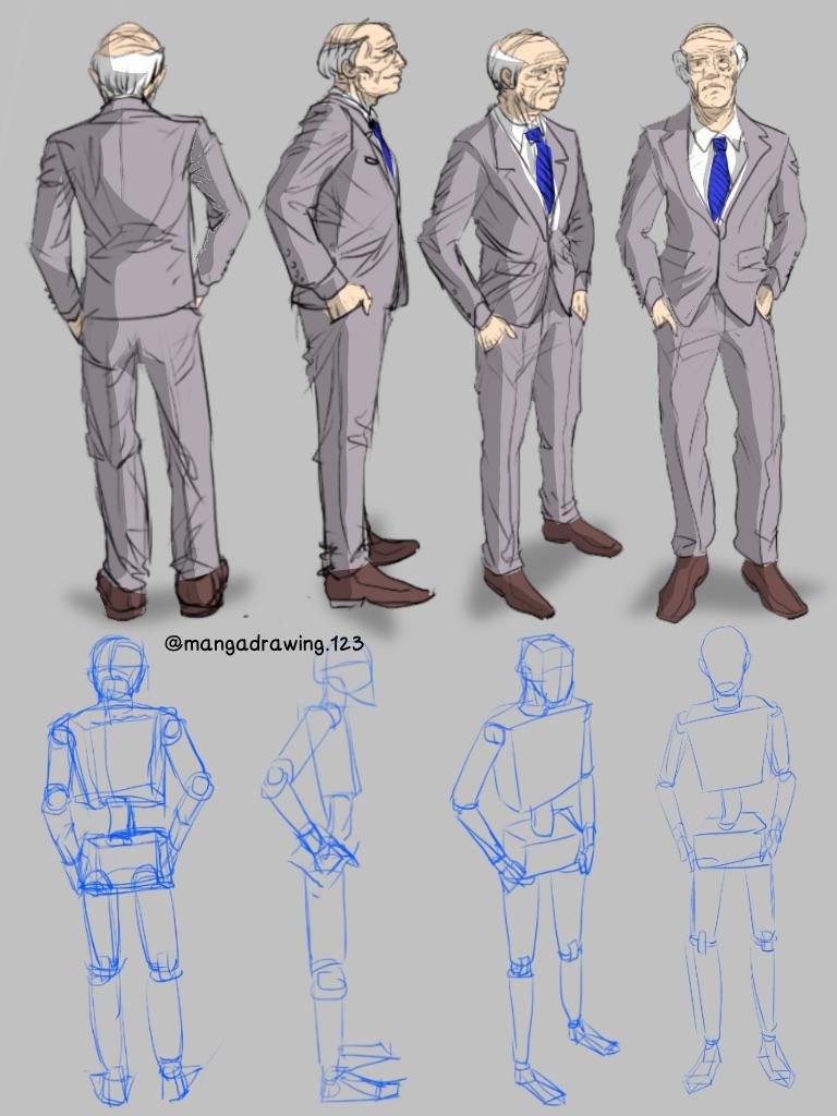 Practice draw oldman in vest for my webtoon series | Scrolller