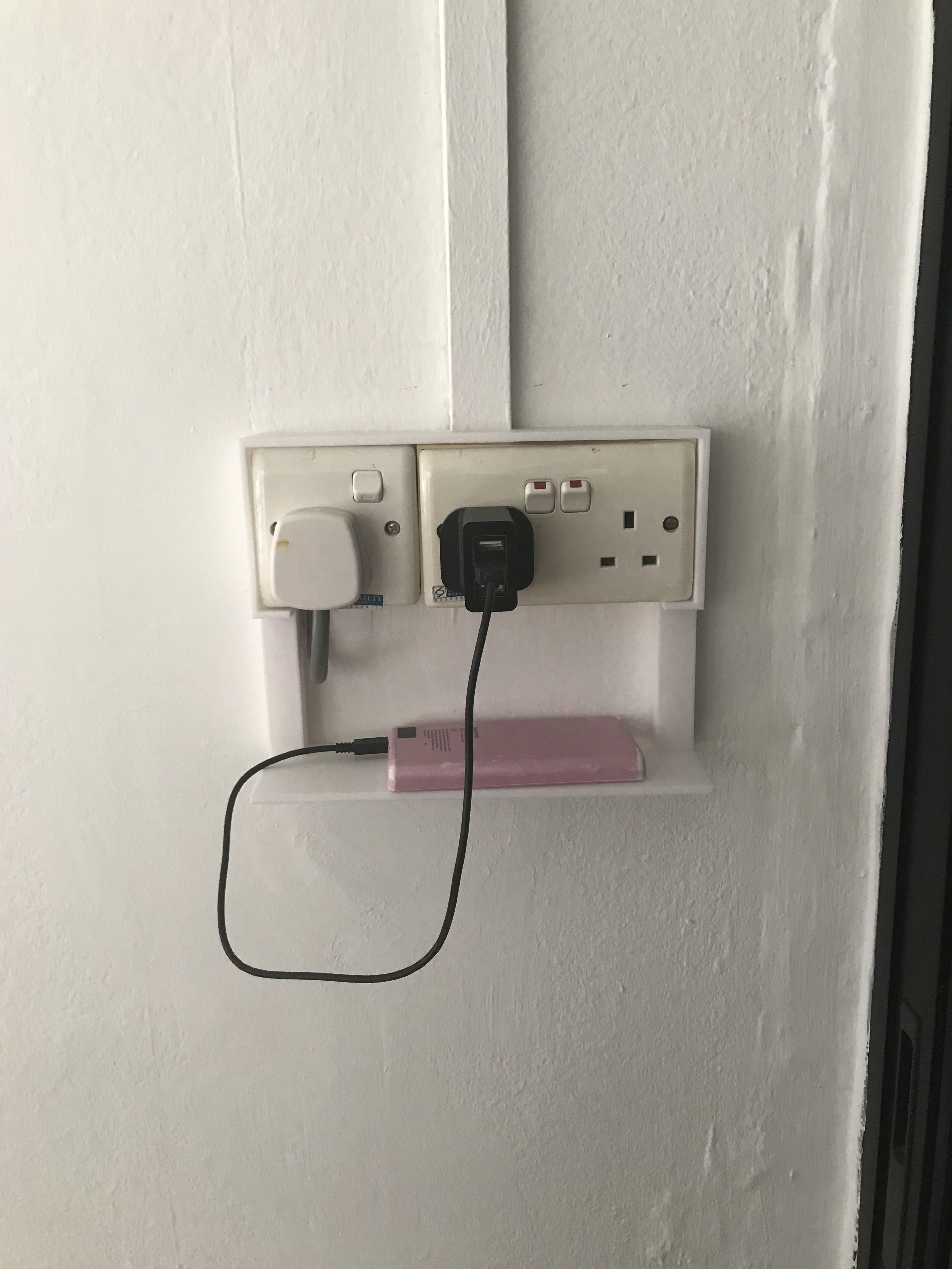 Printed a small shelf under a power outlet | Scrolller