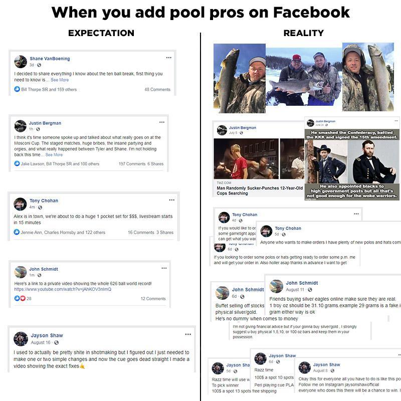Pro players on Facebook - expectation vs. reality | Scrolller