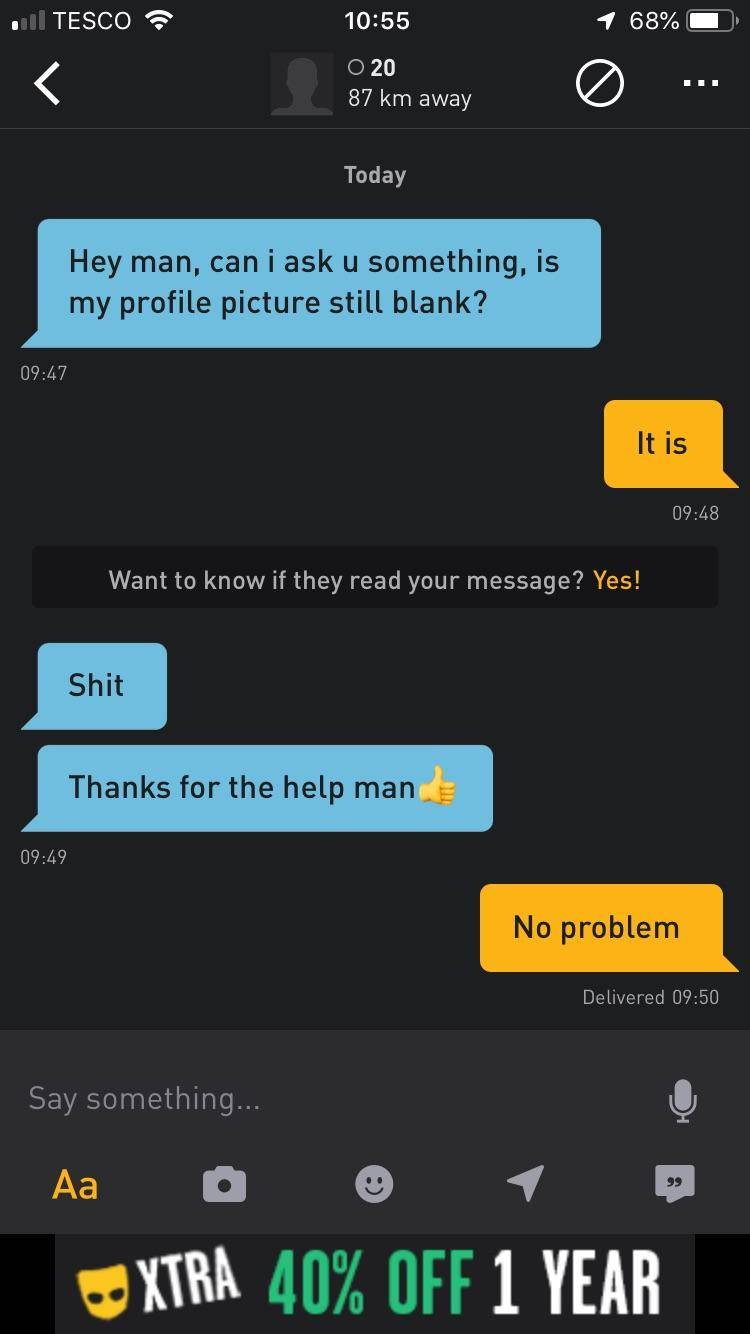 Probably the most pleasant short interaction I’ve ever had on Grindr lol | Scrolller