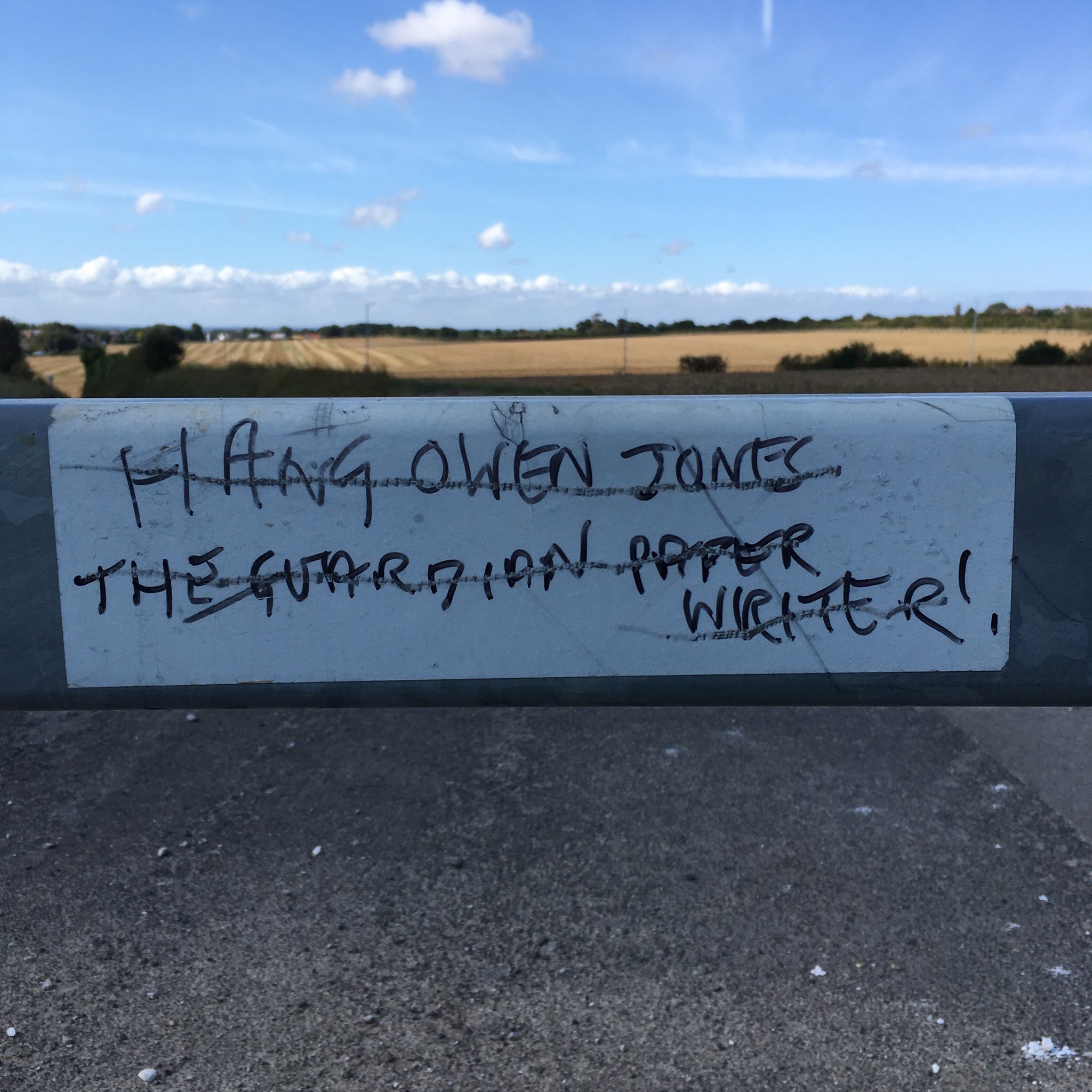 Prominent left wing Journalist Owen Jones just Tweeted this photo, of a ... Prominent left wing Journalist Owen Jones just Tweeted this photo, of a ...