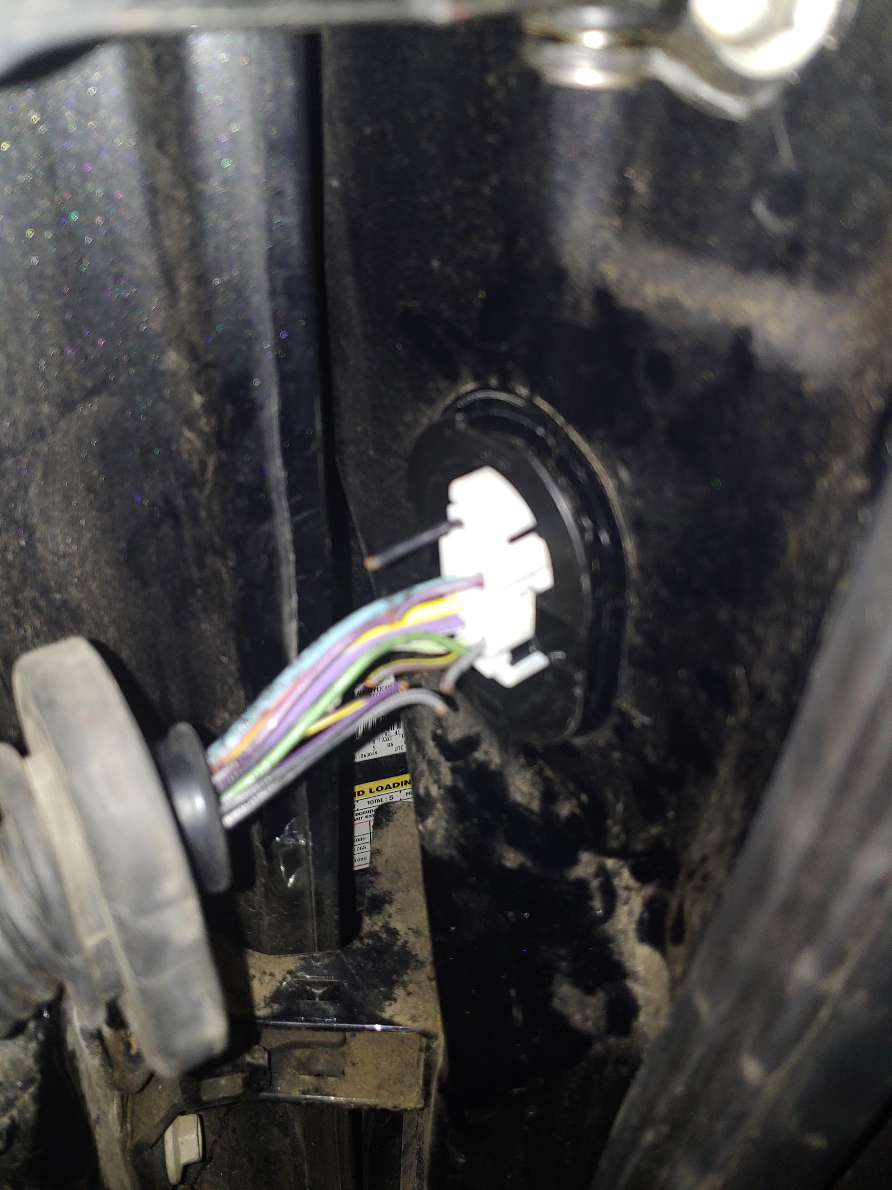 Proper/best way to fix this? Rear door Ajar light. Only like 1/2" of wire showing from the plug ...