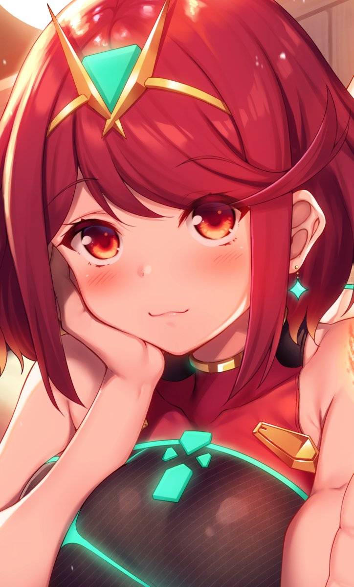 Pyra blushing | Scrolller
