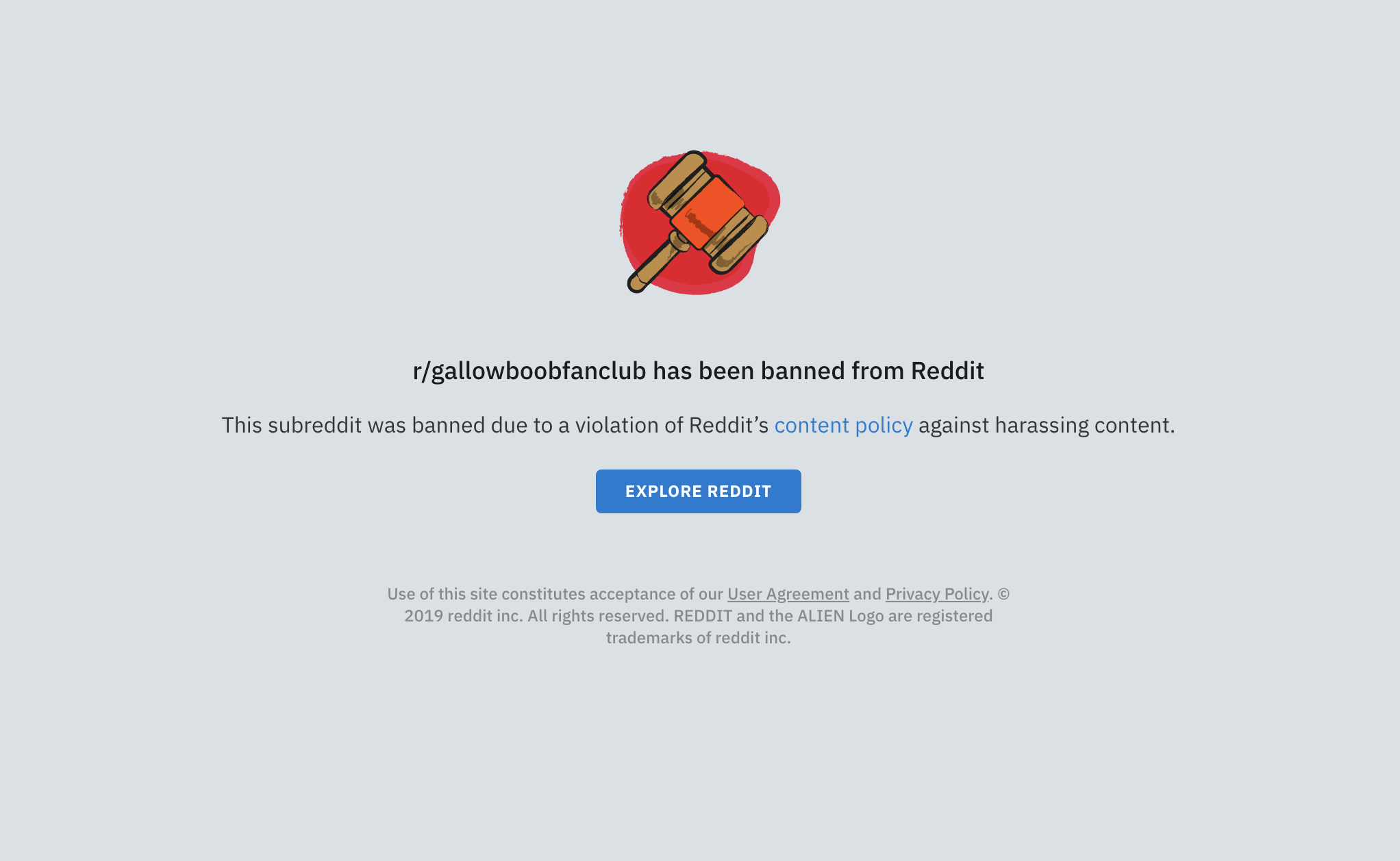 r/GallowBoobFanClub has been banned | Scrolller