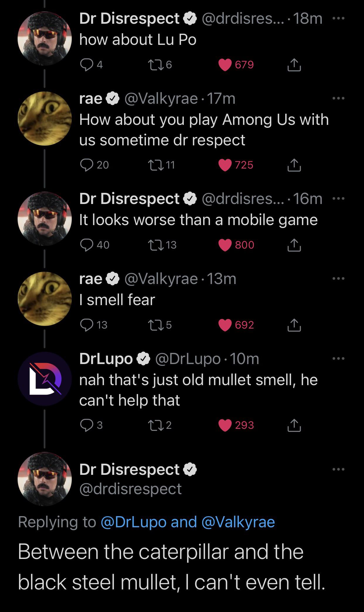 Rae calling out Dr Disrespect . | Scrolller