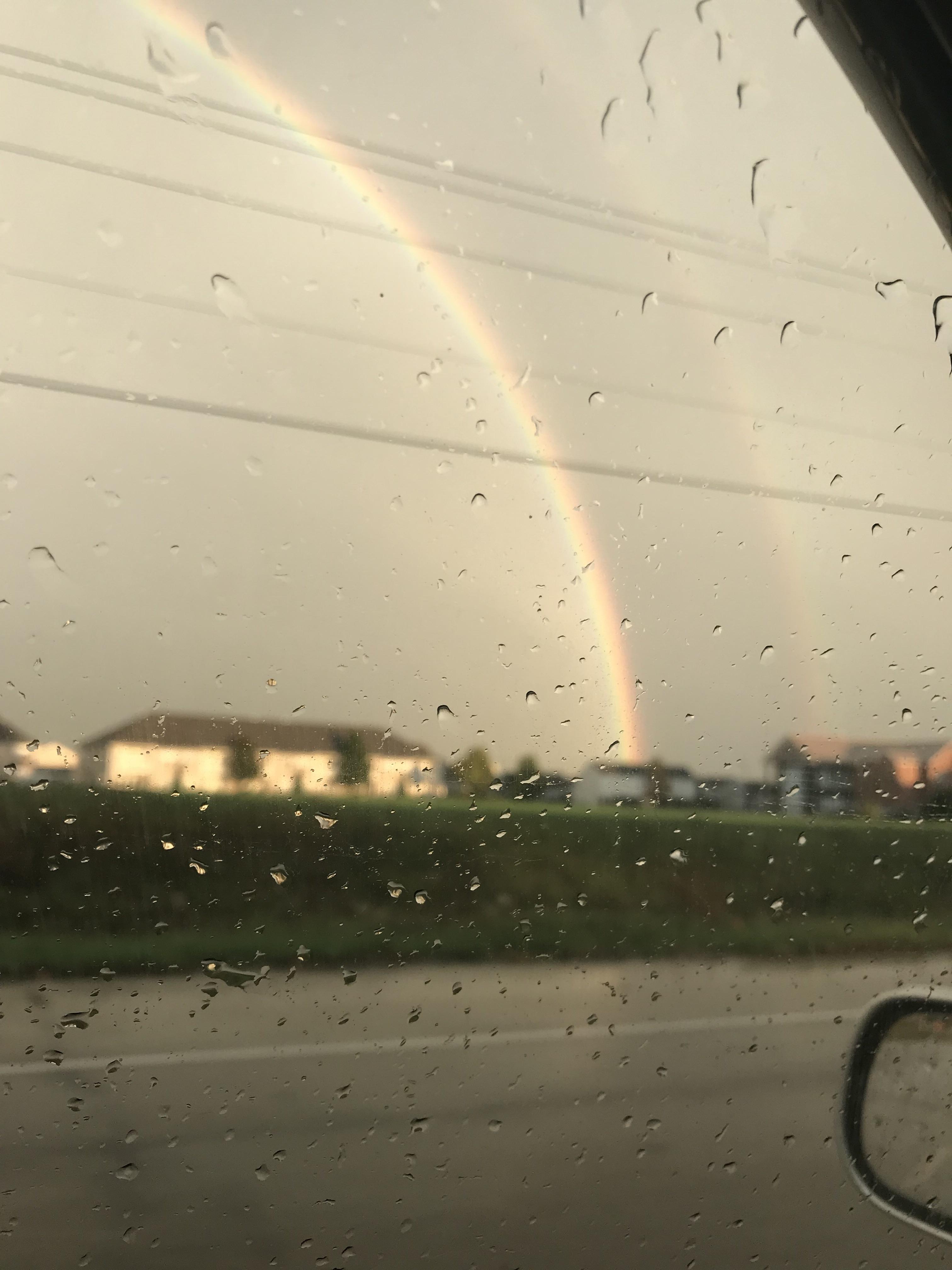 Raindrops and Double Rainbow | Scrolller