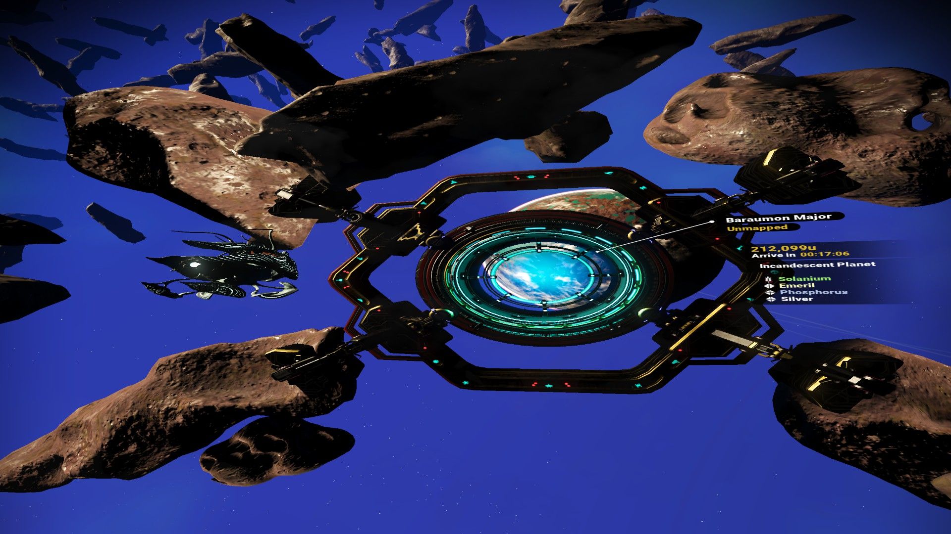 Random anomaly teleporter in space? When flying into it I got warped over 1.3 million units away ...