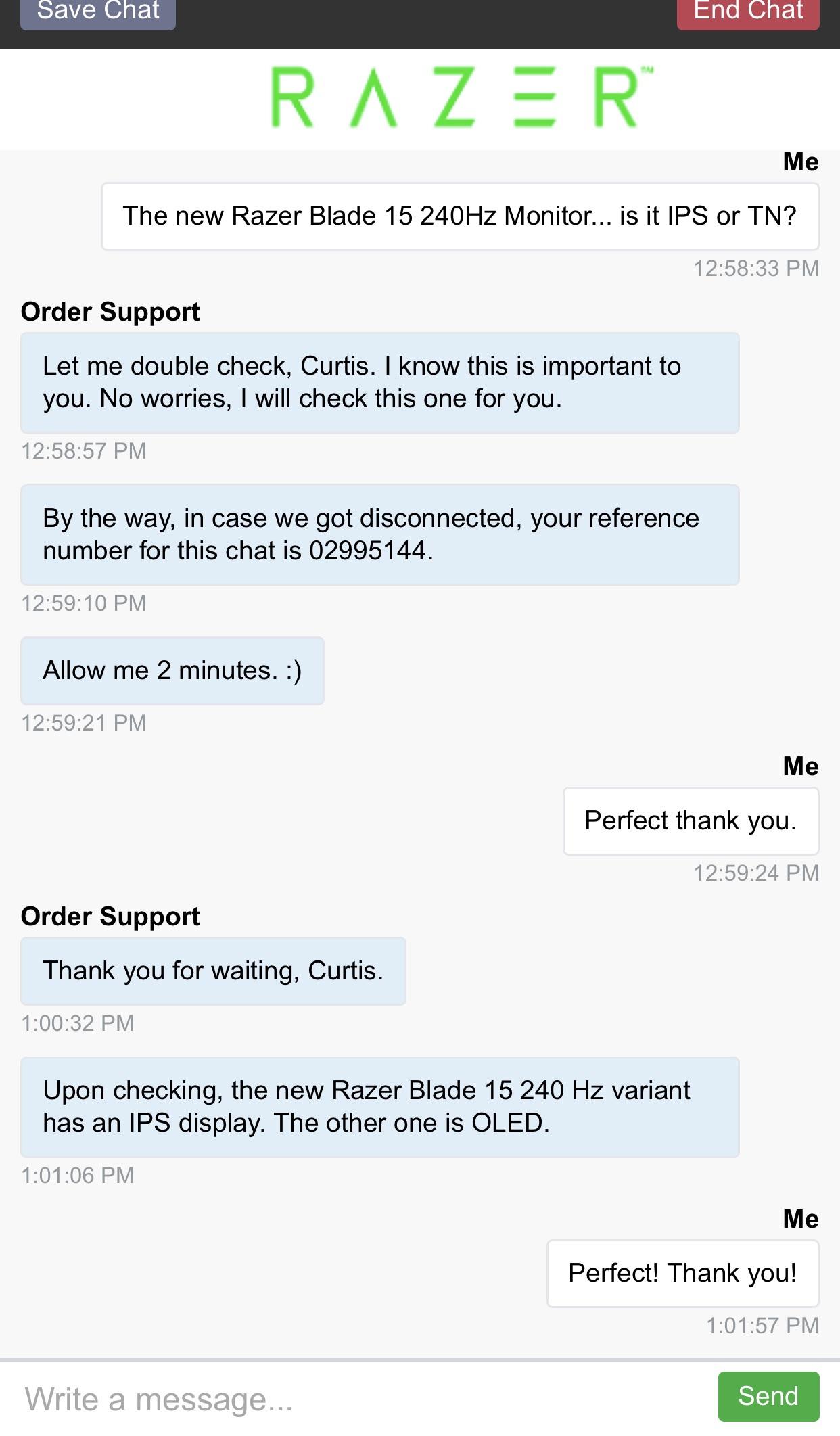 Razer Blade 15 240Hz is IPS. Confirmed! | Scrolller