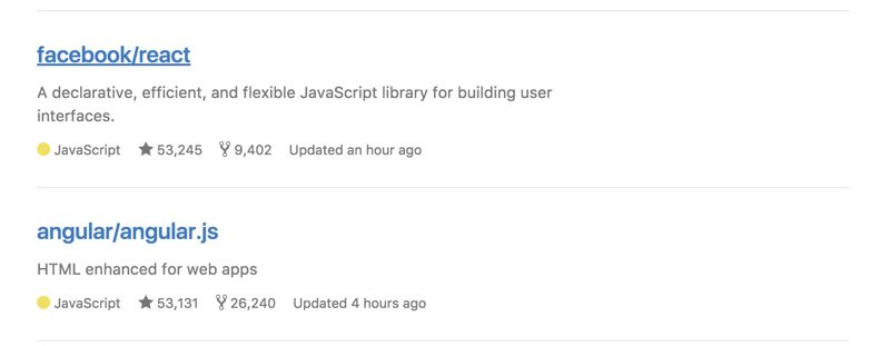 React finally got in front of Angular in GitHub most Starred list! | Scrolller