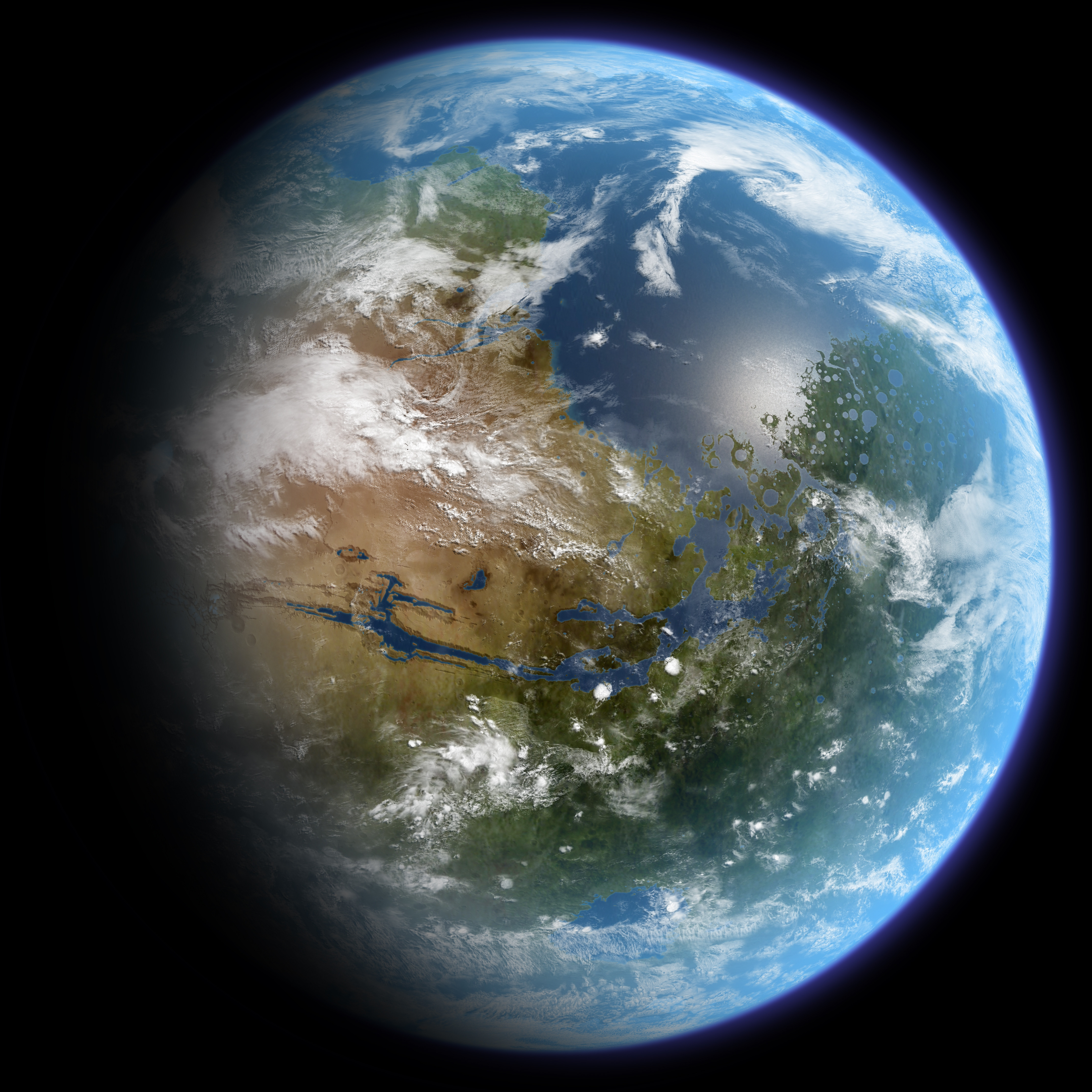 Realistic visualization of terraformed Mars by Daein Ballard. | Scrolller