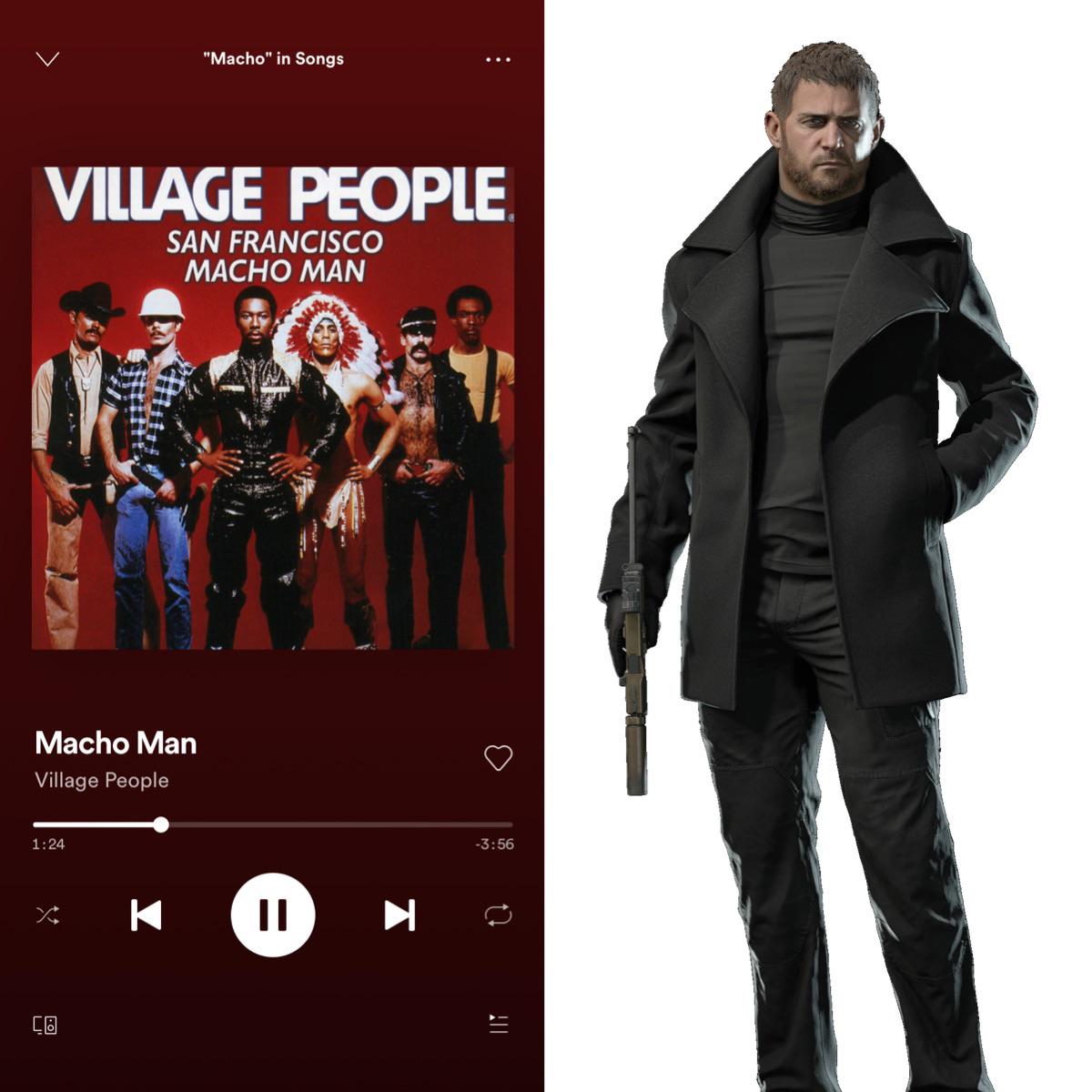 Resident Evil characters as songs, Day 1 - Chris Redfield / Macho Man | Scrolller