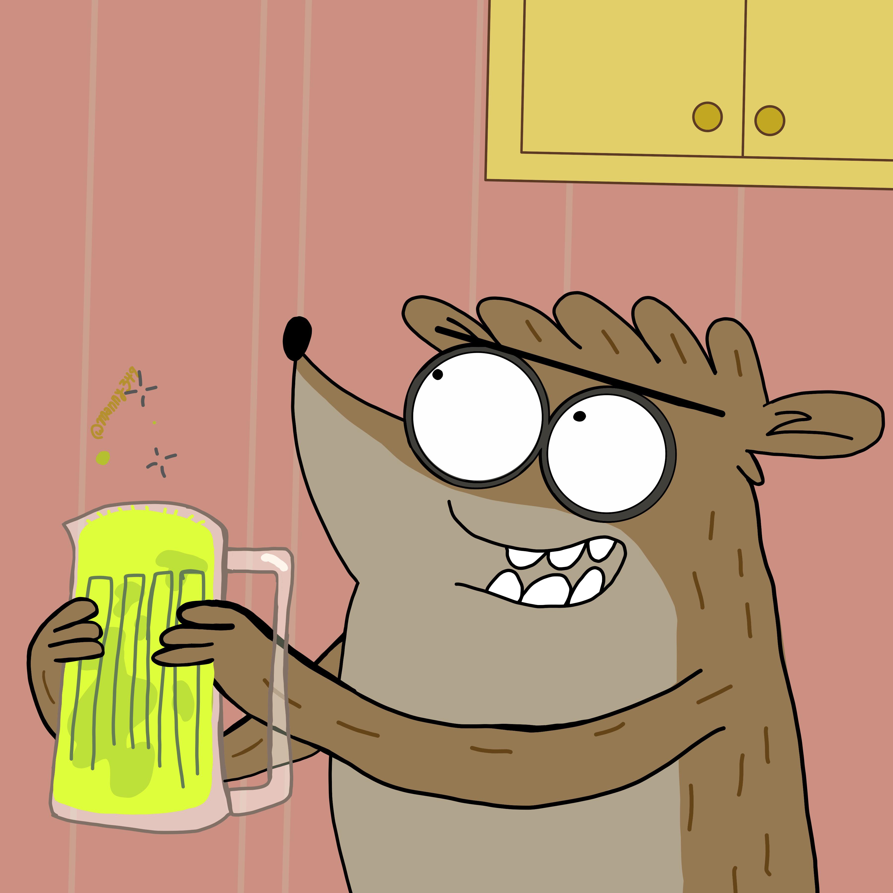 Rigby and his Rigjuice | Scrolller