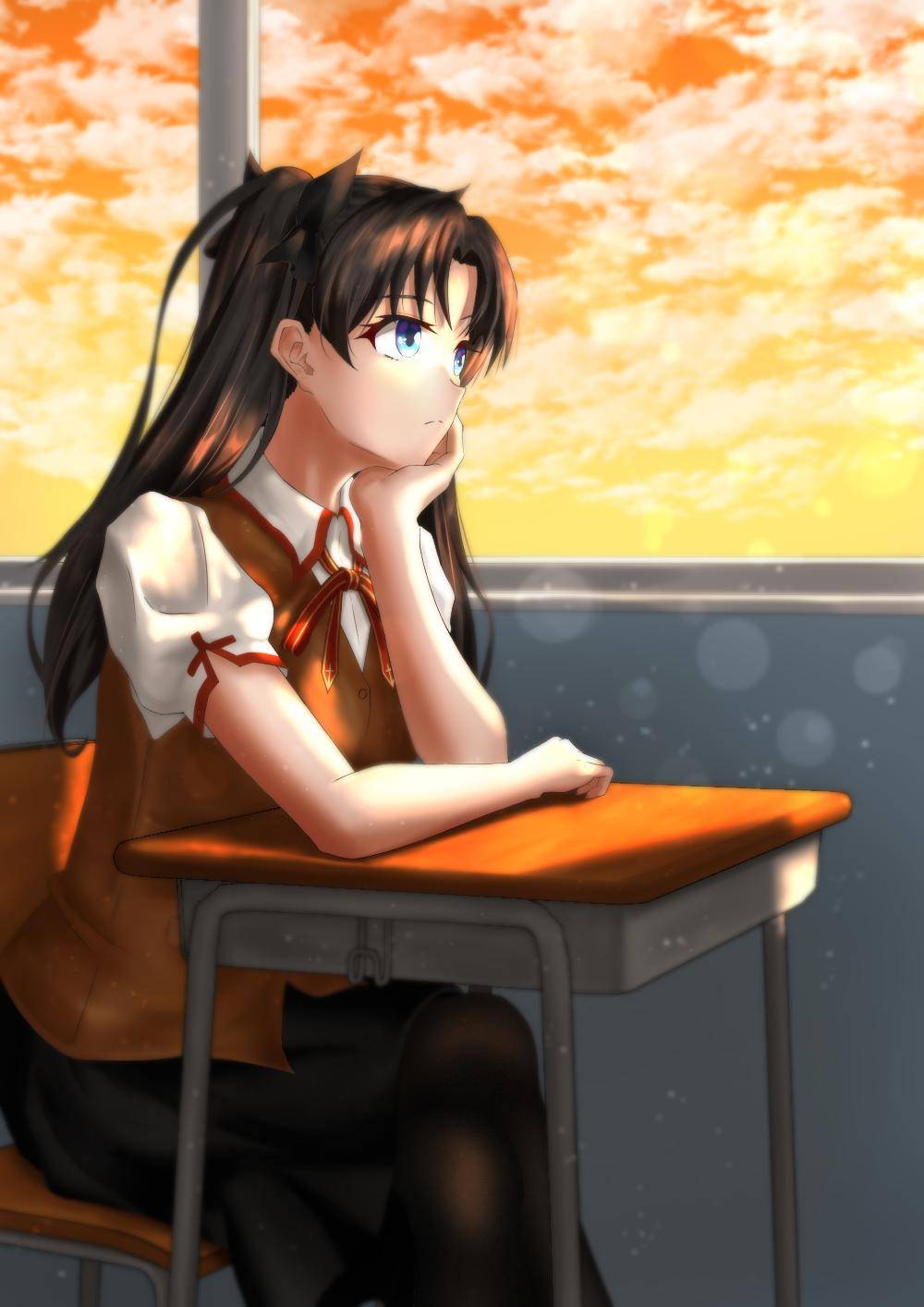 Rin sitting in Class | Scrolller