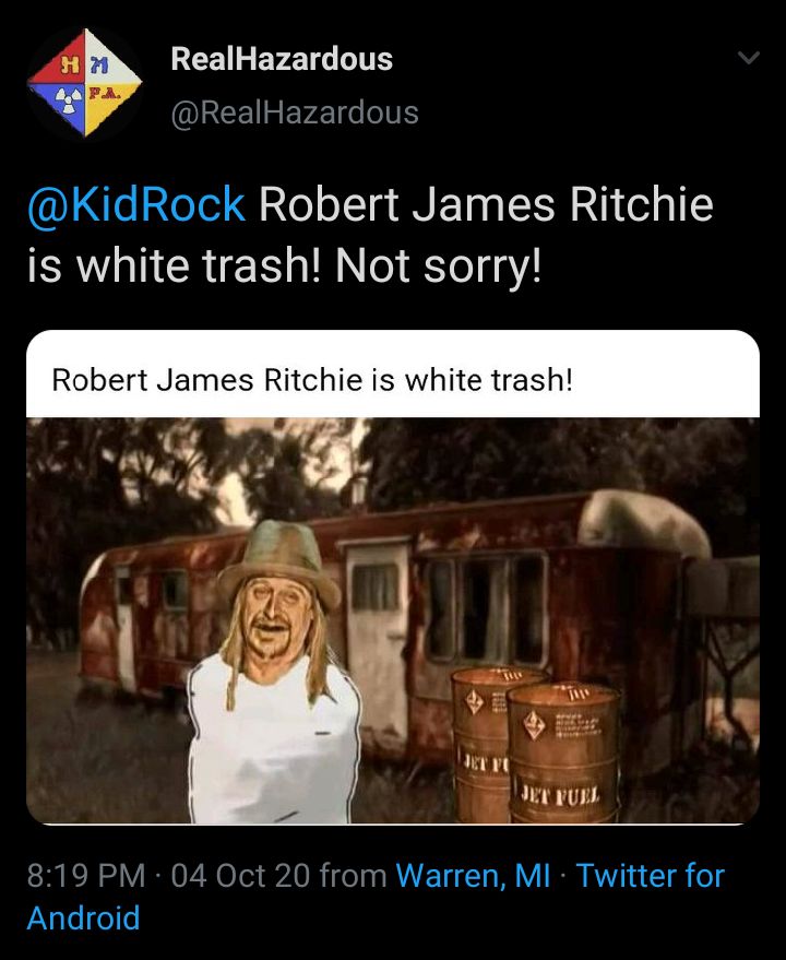 Robert James Ritchie is white trash, period! | Scrolller