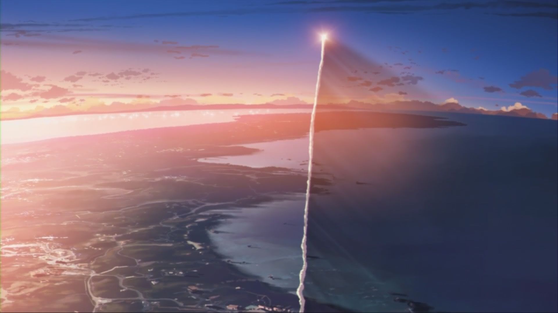 Rocket Trail Sunset [1920x1080] | Scrolller