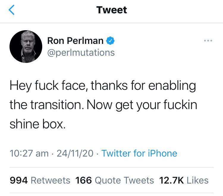 Ron Perlman went to the Conald School of Greeting People | Scrolller