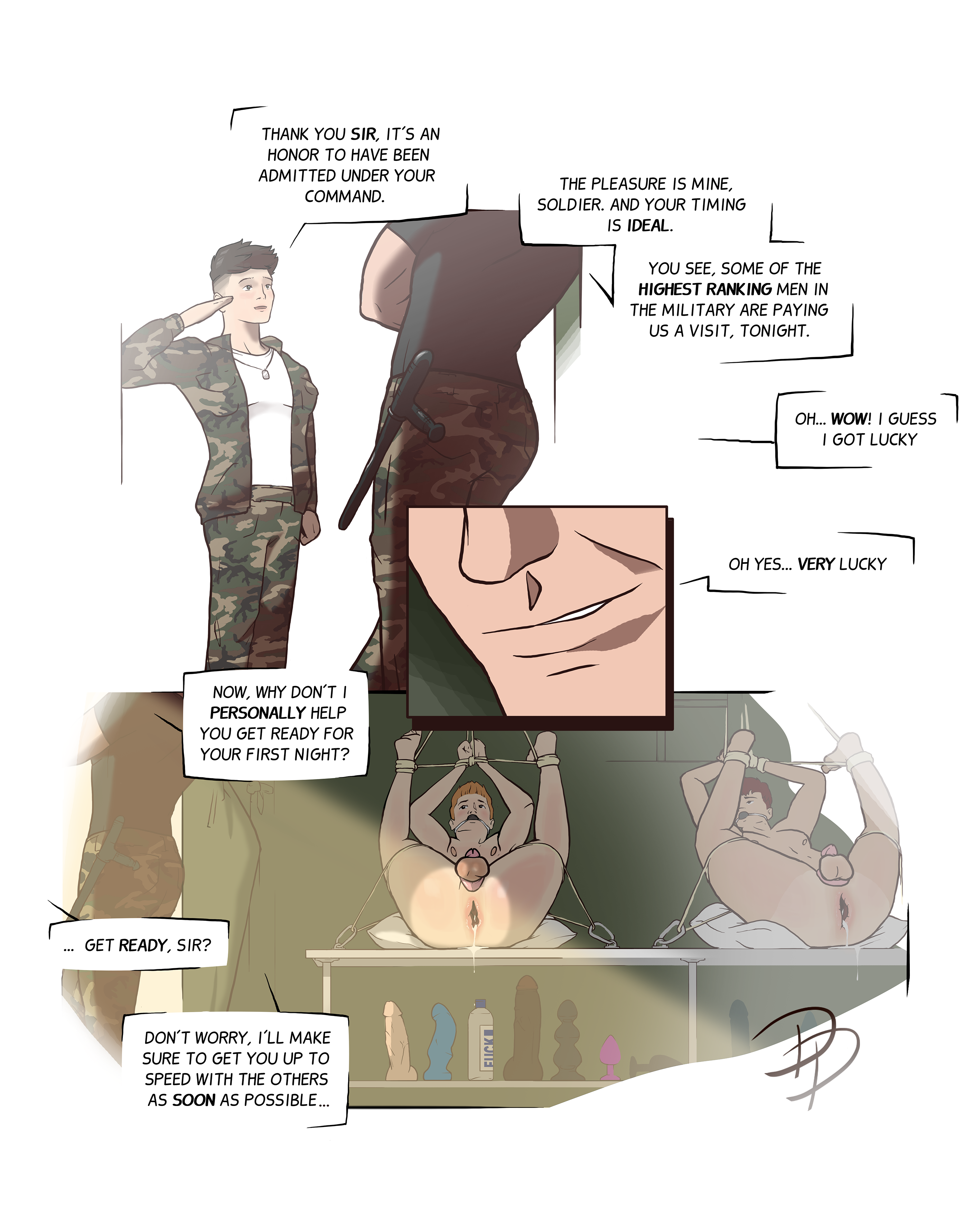 Rookie boy about to discover a new level of discipline 🍑🕳️ [OC @dan_draws_boys] | Scrolller