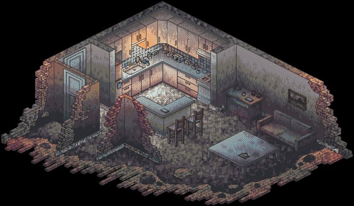 Room 302. Isometric Pixel Art by @_MorganYoung | Scrolller