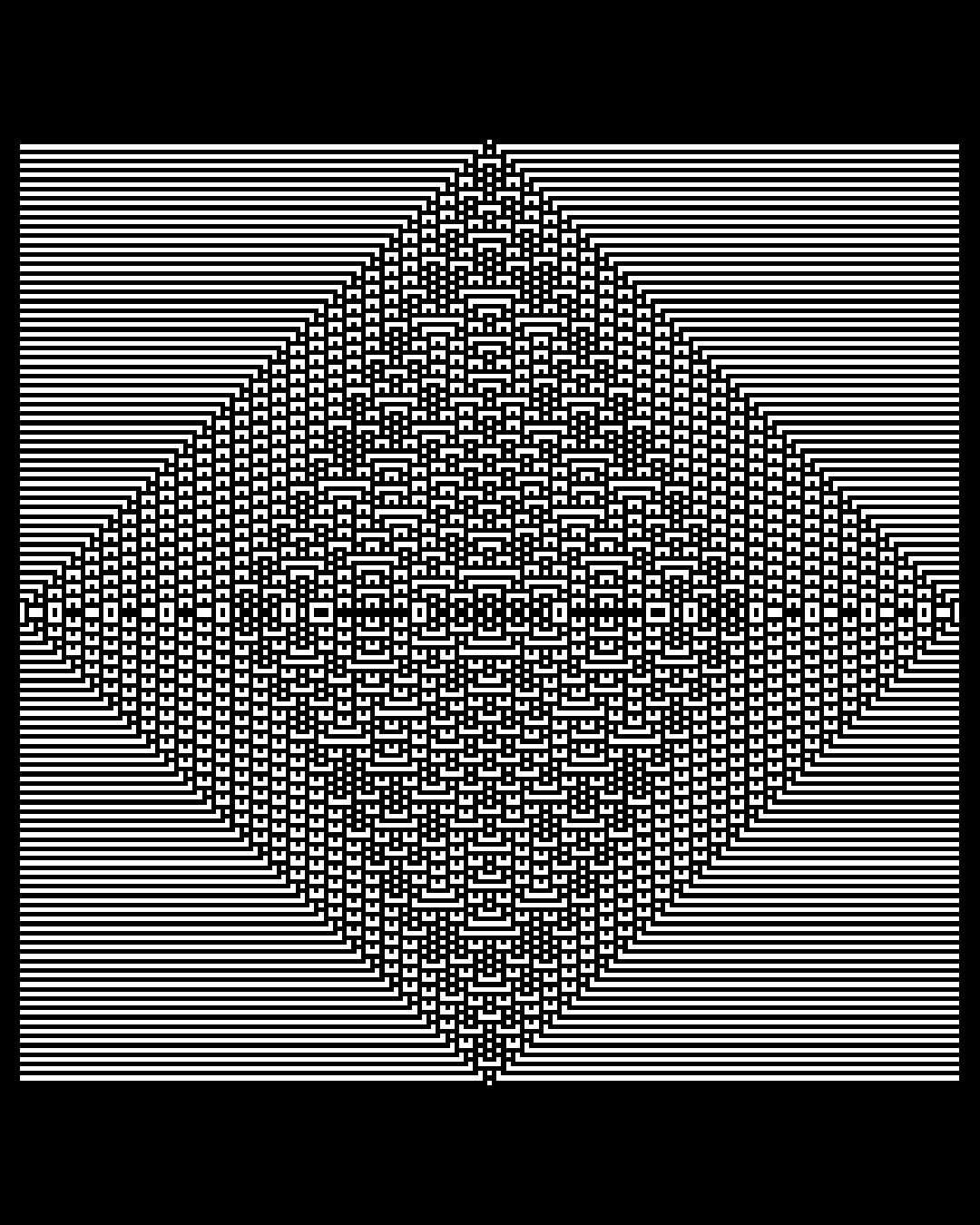 Rule 73 :: 100 evolution steps :: Forward and backwards in time | Scrolller