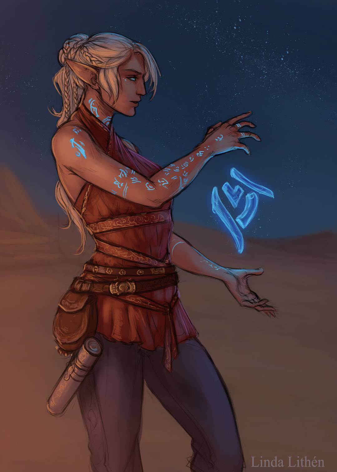 Rune Mage by Linda Lithén | Scrolller