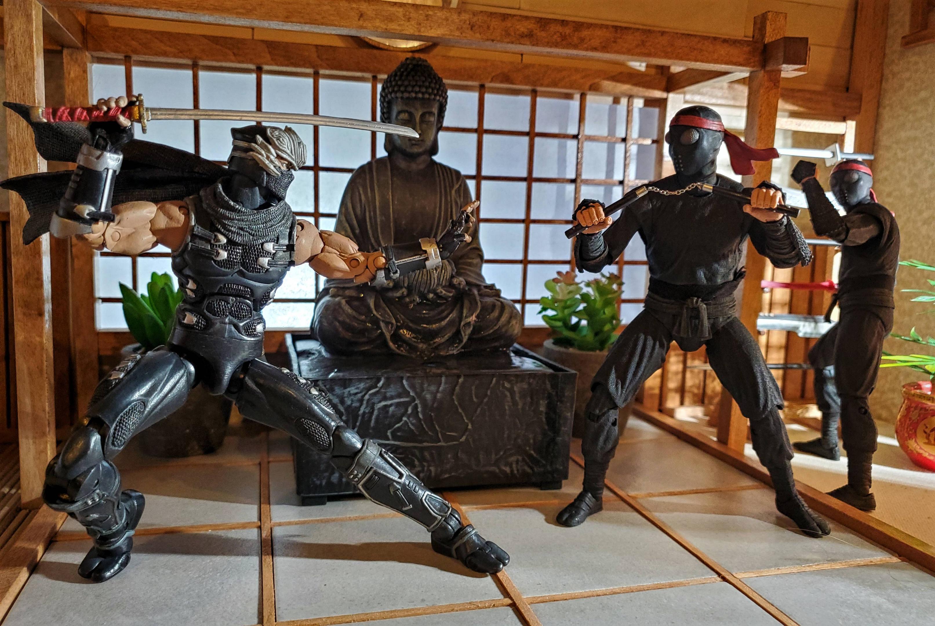 Ryu Hayabusa Vs. a duo of Foot Clan ninjas | Scrolller