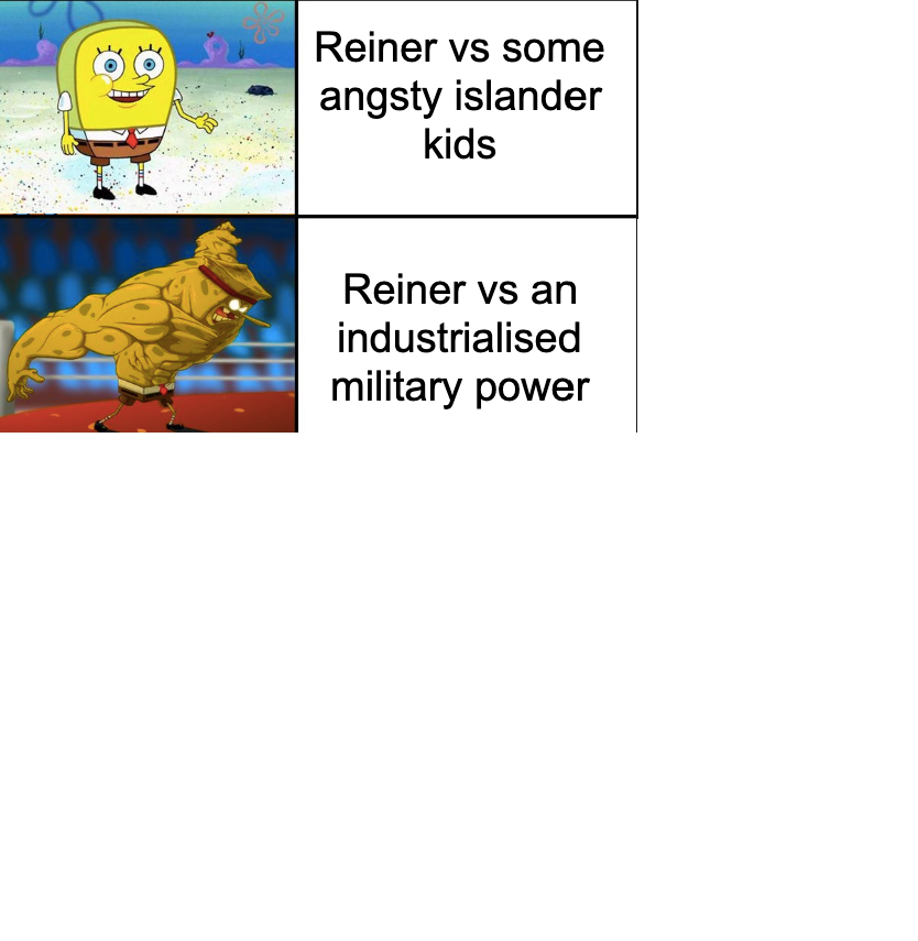 [s4e1 spoilers] reiner really upped his game huh | Scrolller