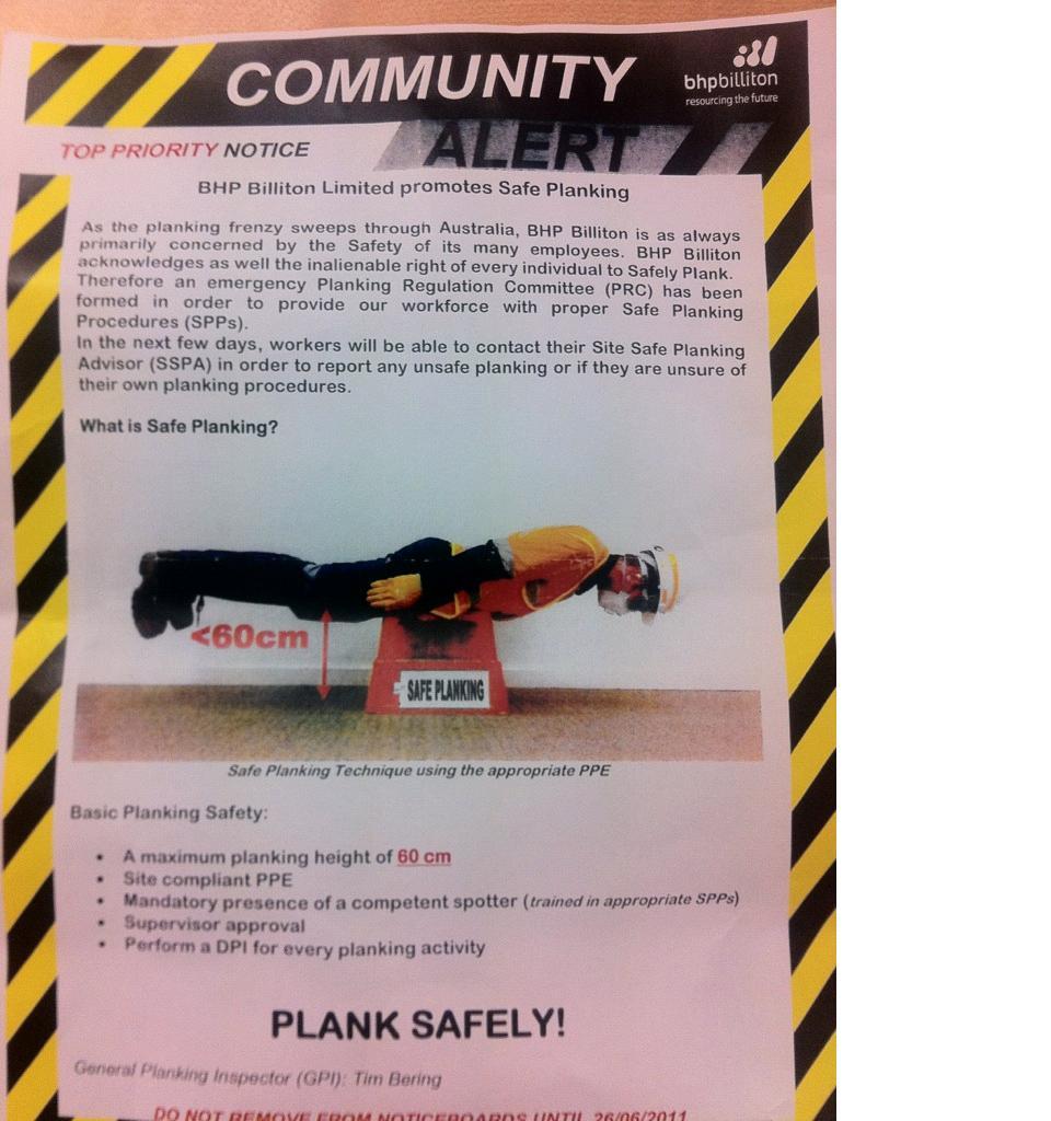 Safe Planking at Work | Scrolller