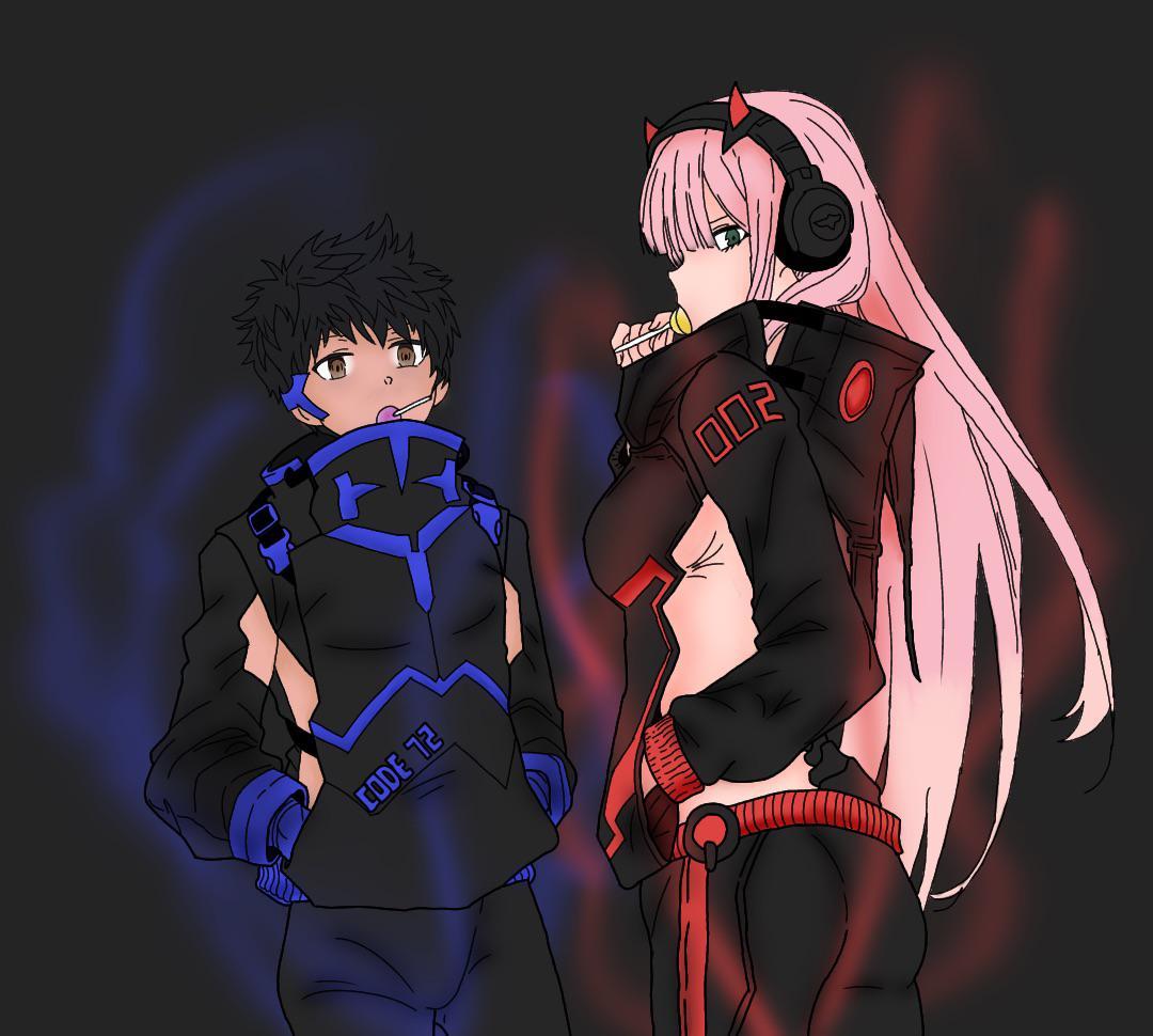 Same special someone who drew the first zero two this time he drew me with zero two he’s amazing ...