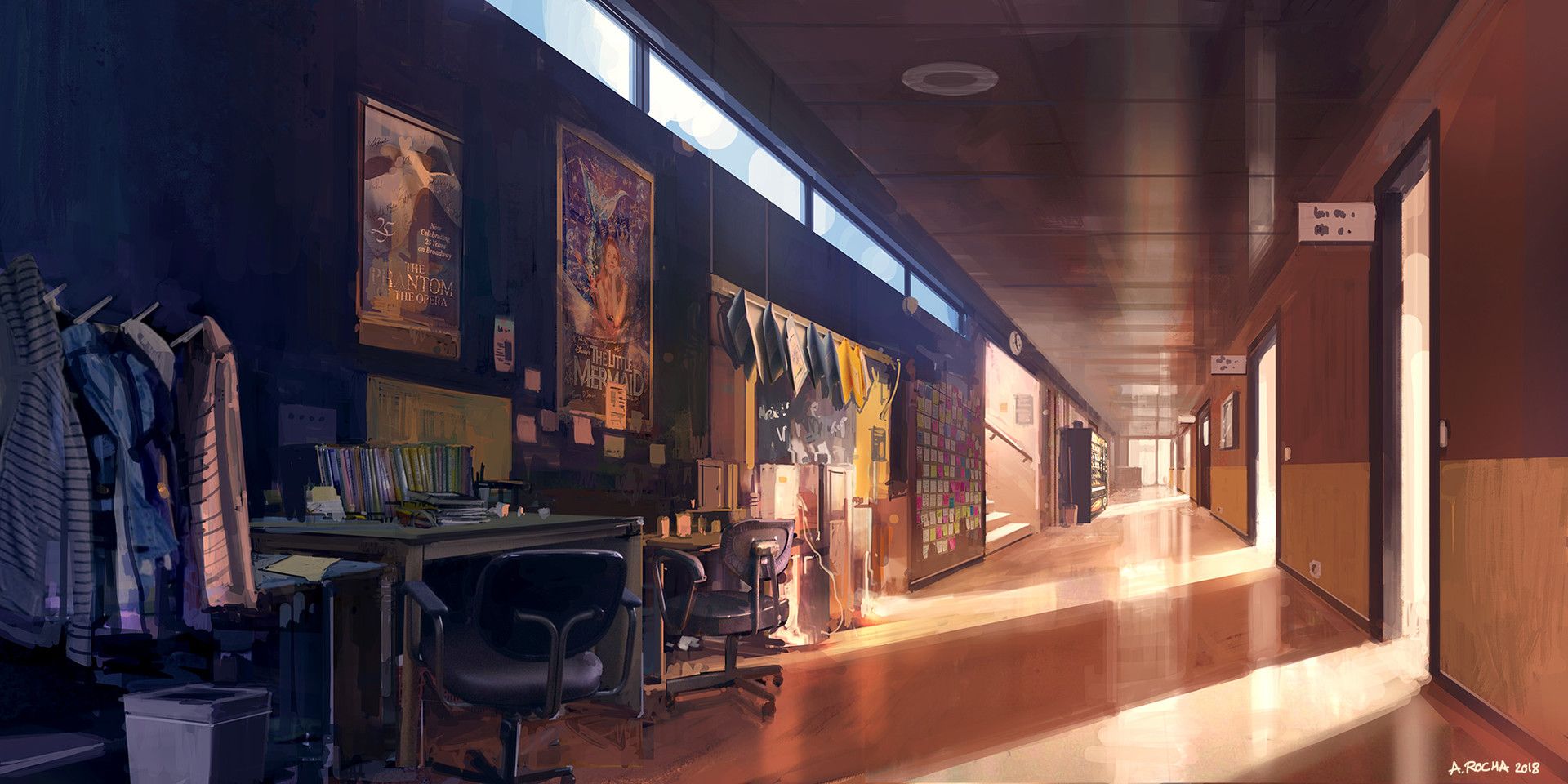 School Corridor by Andreas Rocha | Scrolller