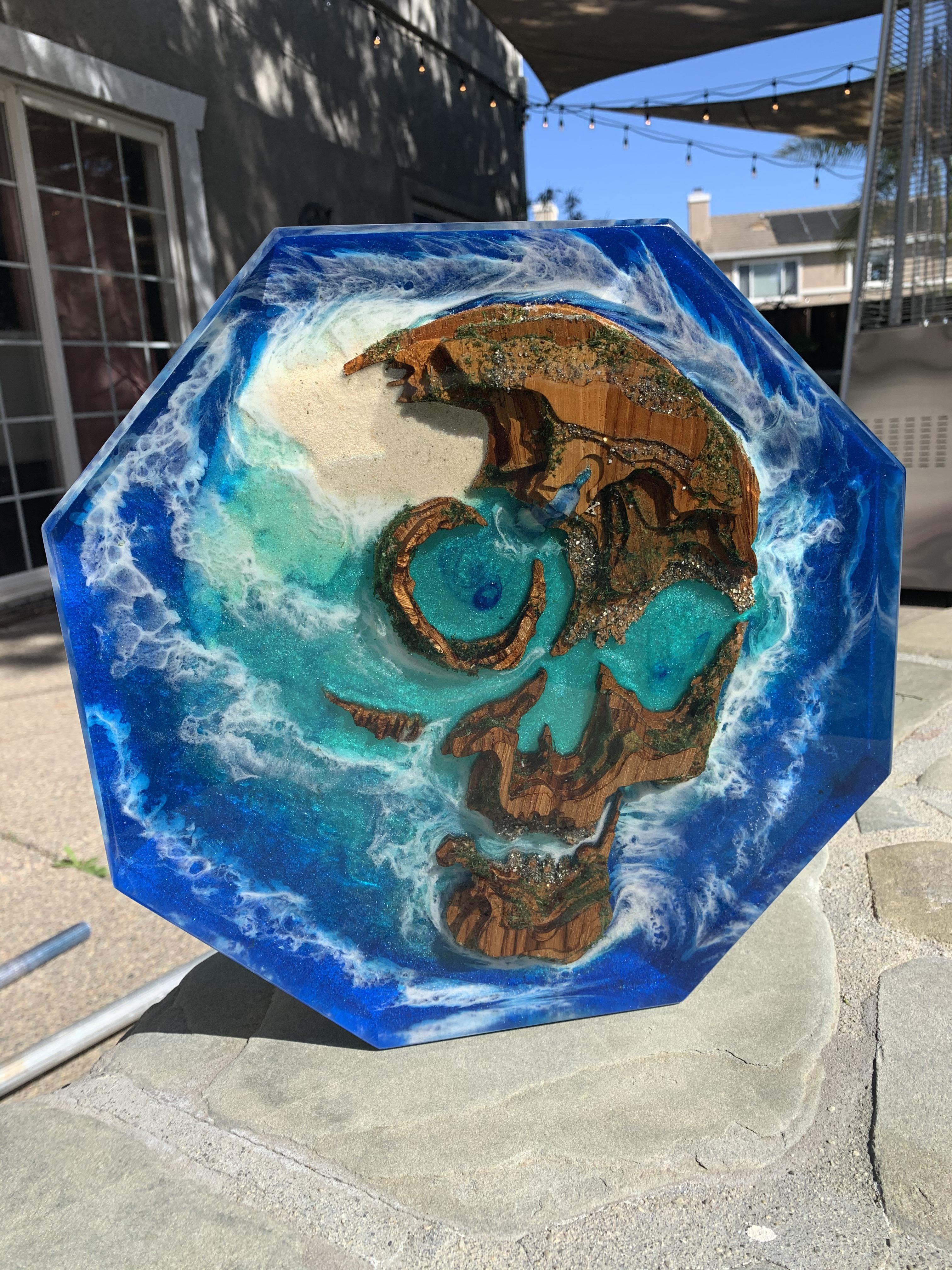 Setting sail for Skull island, me, Teak/Resin/Magic, 2020 | Scrolller