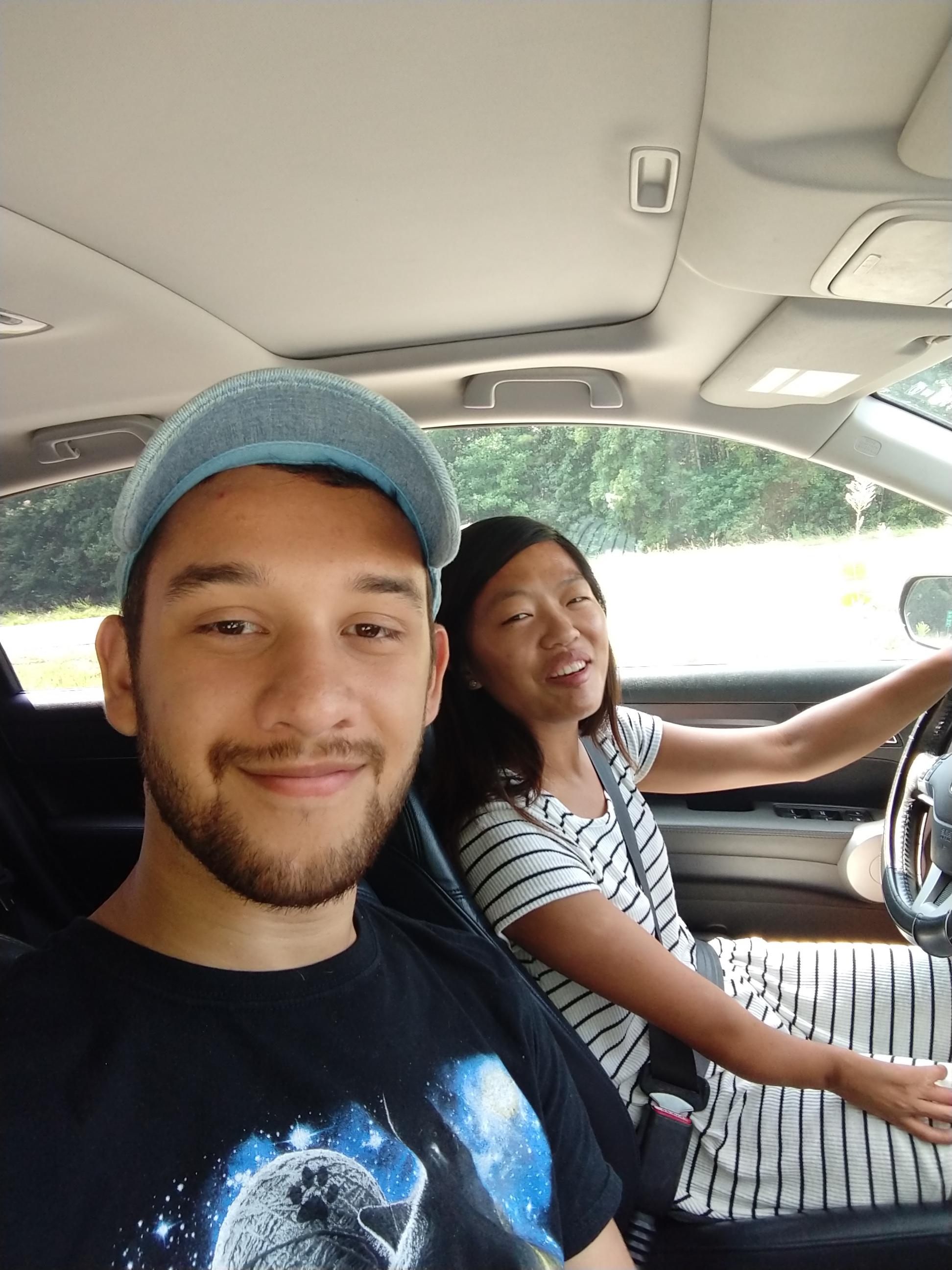 She drove the first half, and having fun on our first roadtrip together | Scrolller
