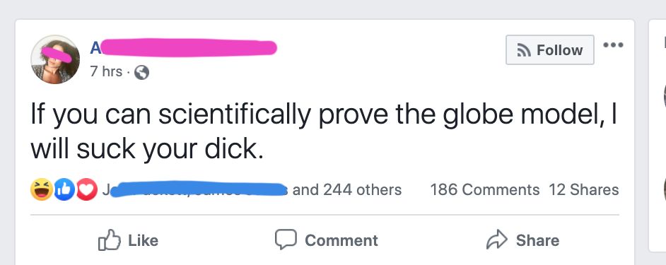 She's serious about scientific proof of the globe | Scrolller