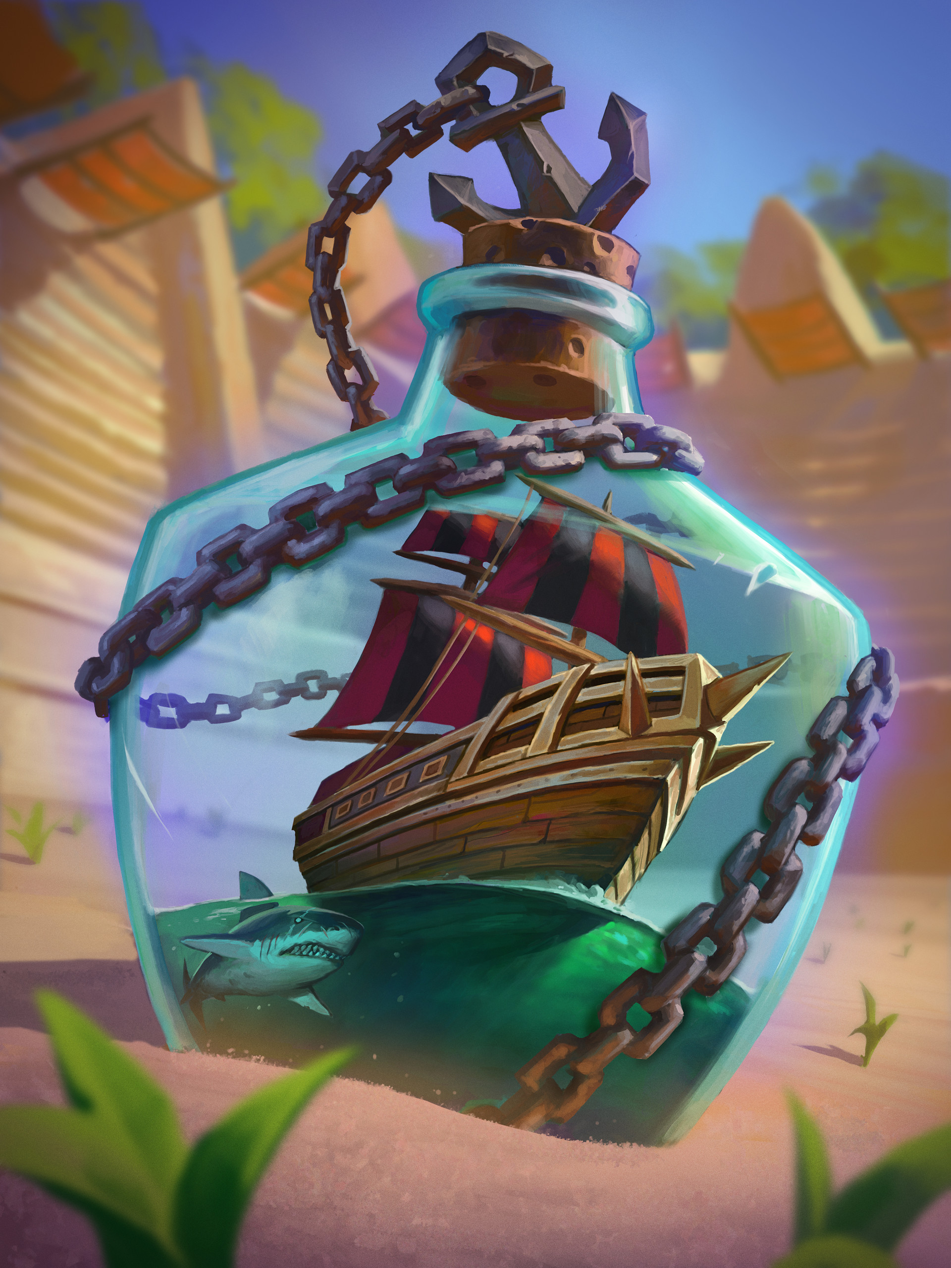 Ship in a Bottle by Jason Kang | Scrolller