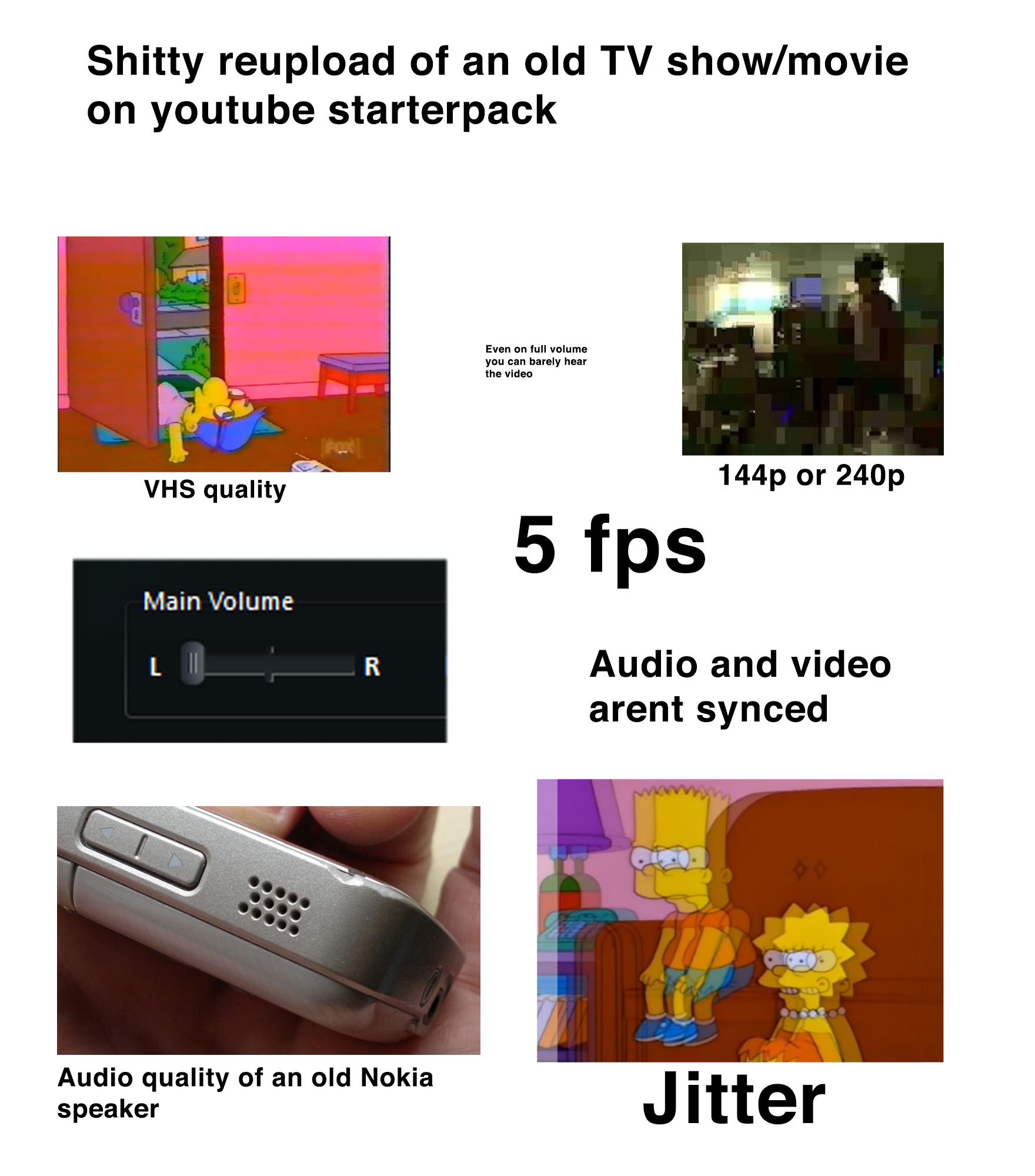 Shitty reupload of an old TV show/movie on youtube starterpack | Scrolller