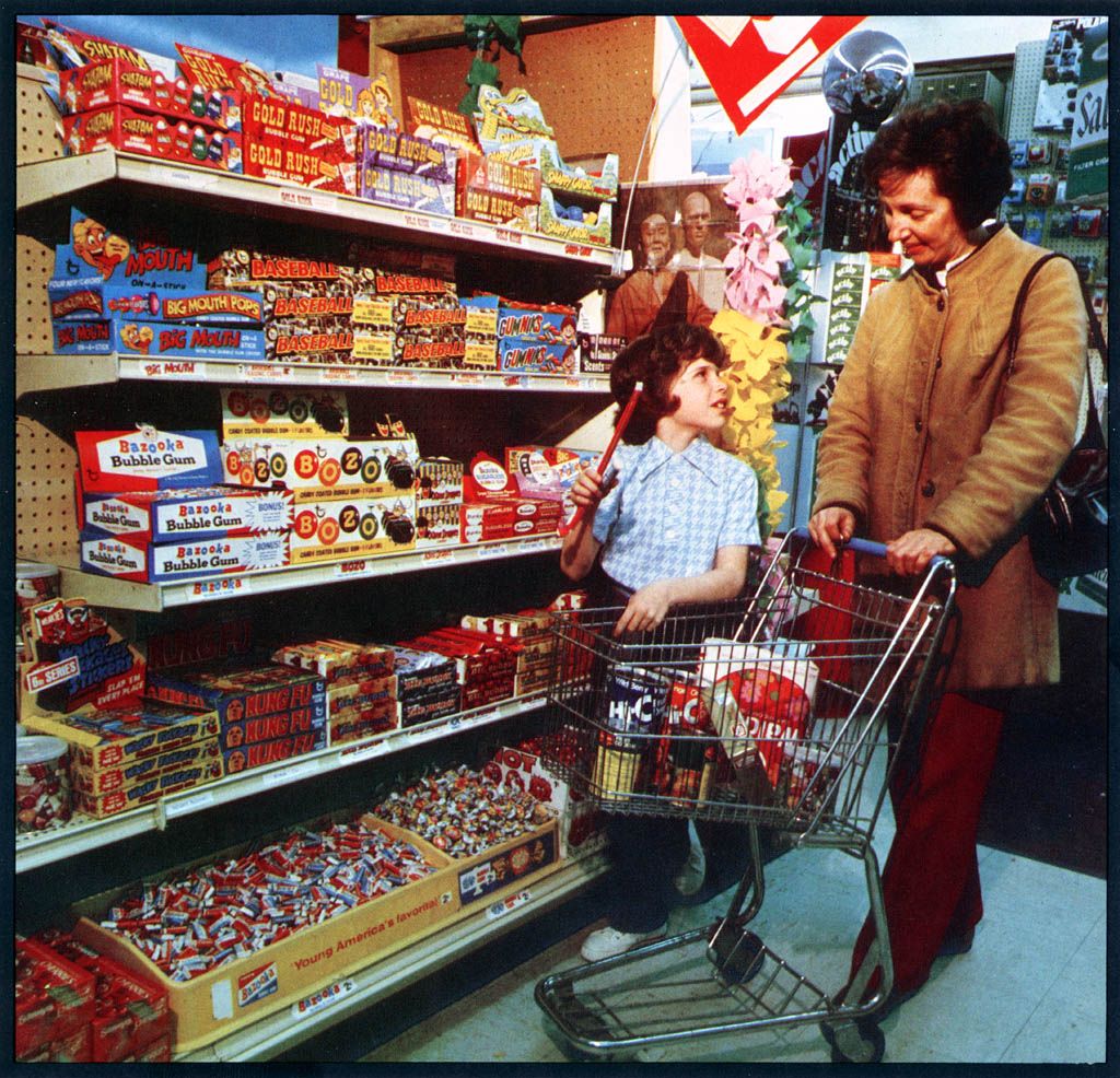 "Shopping with Grandma." Bazooka Gum & original "Kung Fu" TV Show poster c1975 | Scrolller