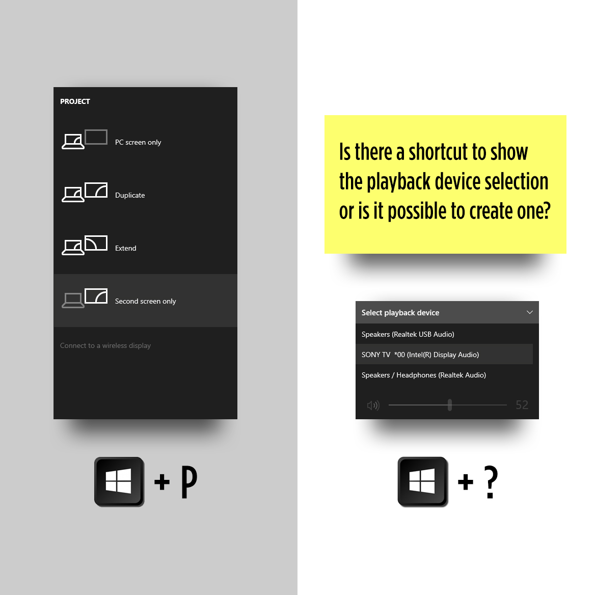 Shortcut to show audio playback device? | Scrolller
