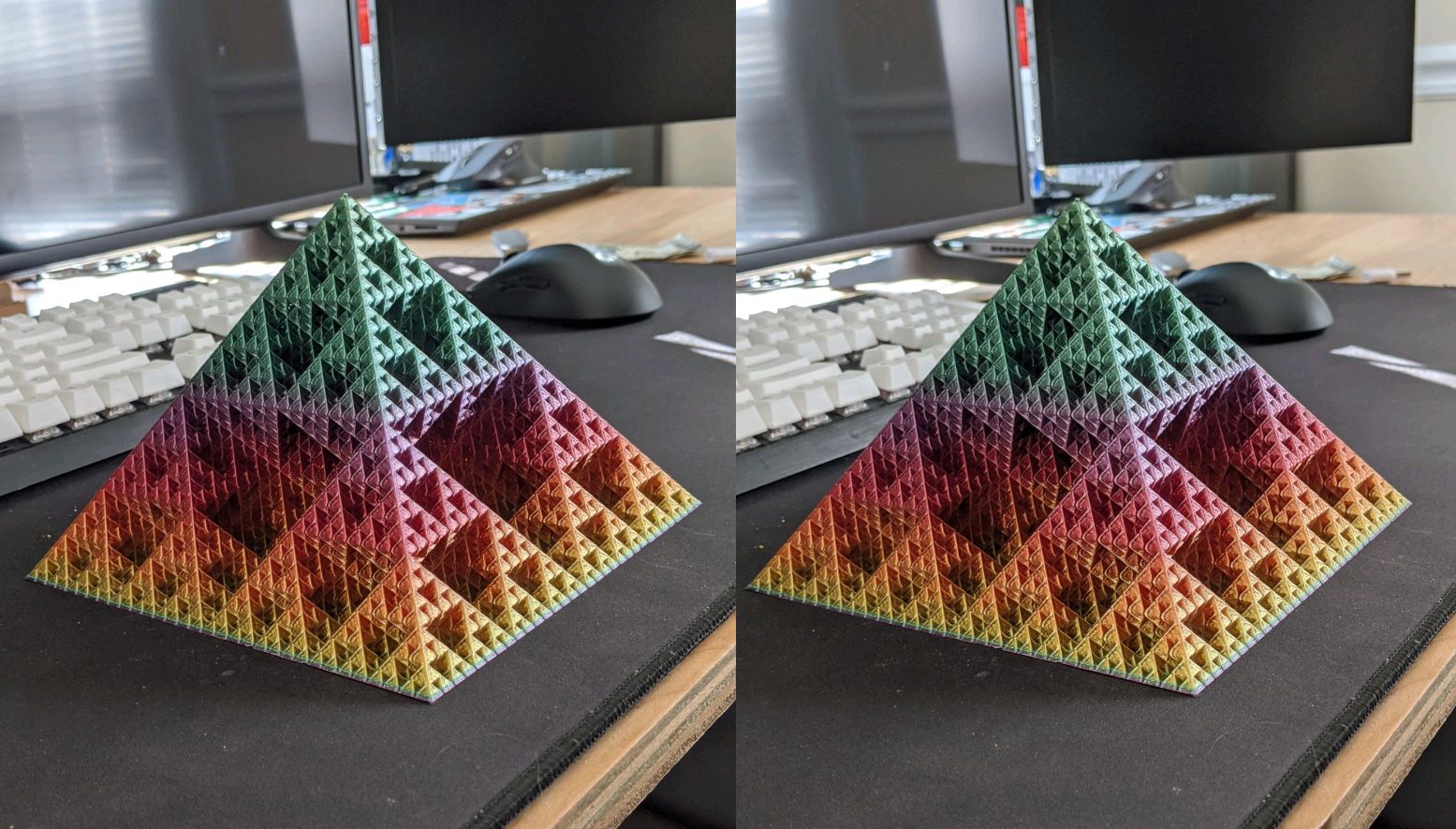 Sierpiński Pyramid (3D printed by my boyfriend) | Scrolller