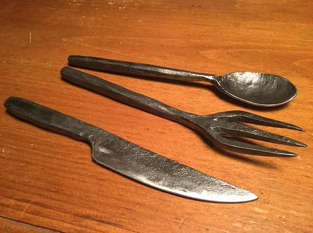 Silverware set I forged. What you think? | Scrolller