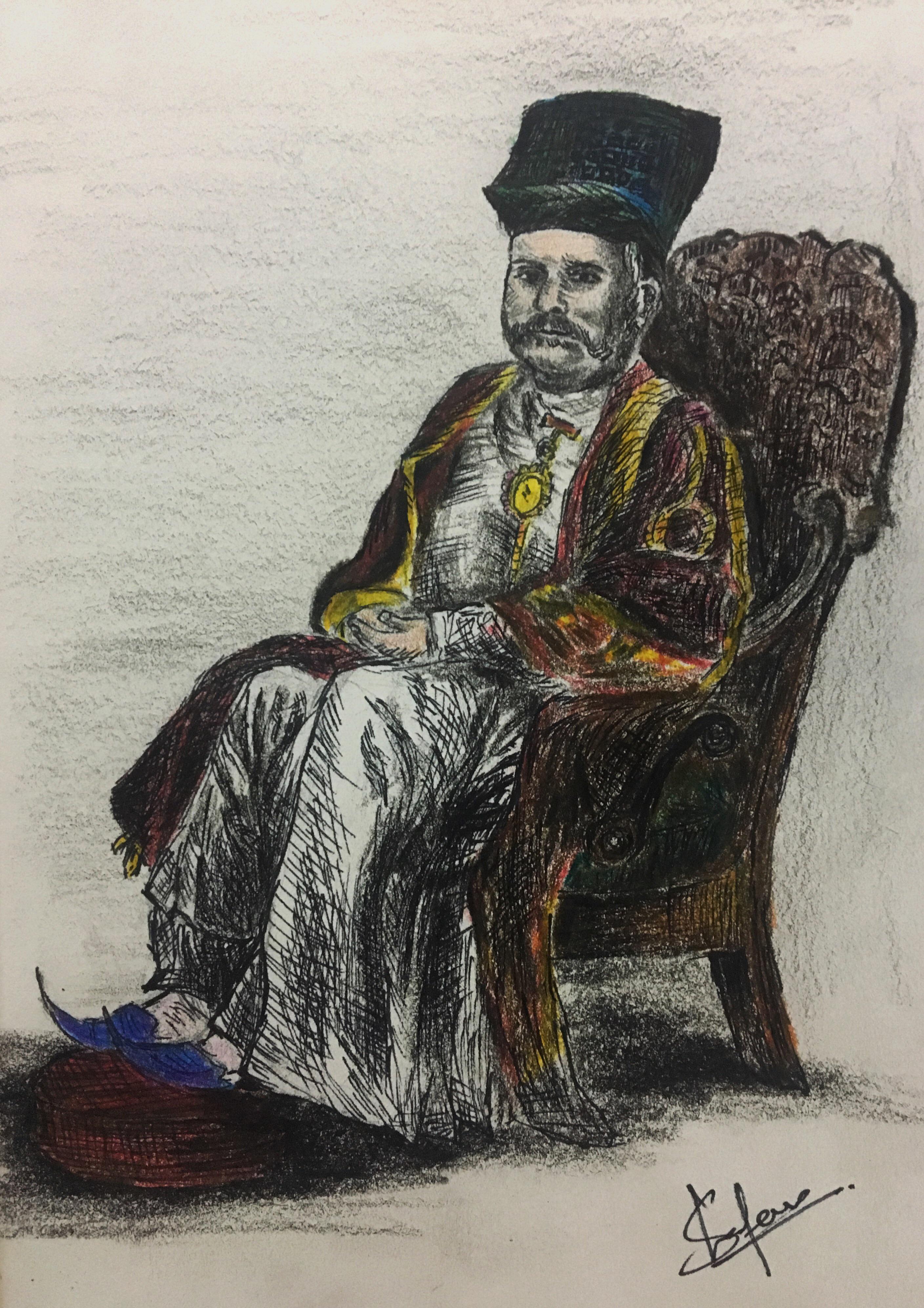 Sitting pose, Me , Pencil, 2019 | Scrolller