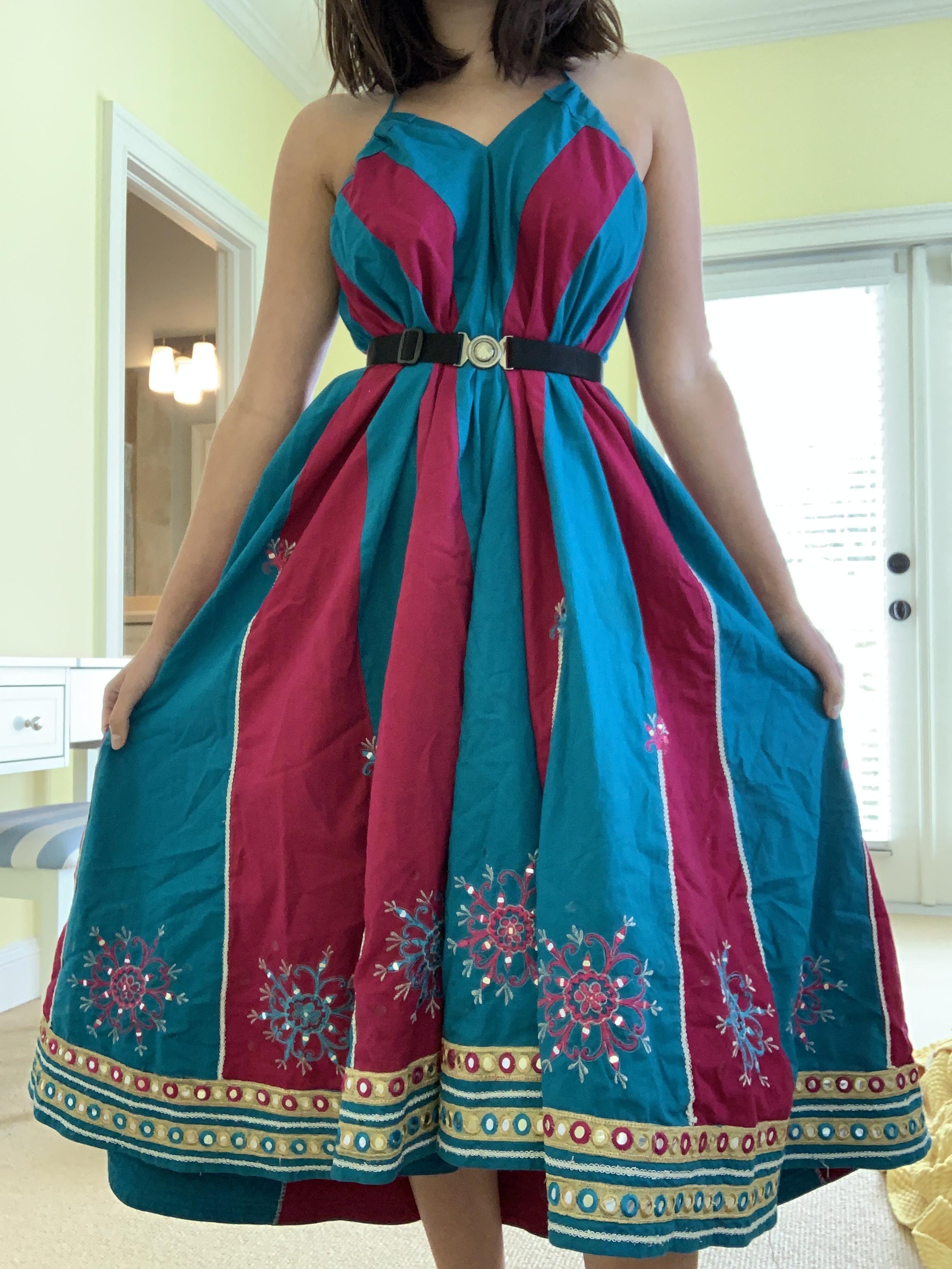 Skirt I made into a dress -$4.99 goodwill | Scrolller