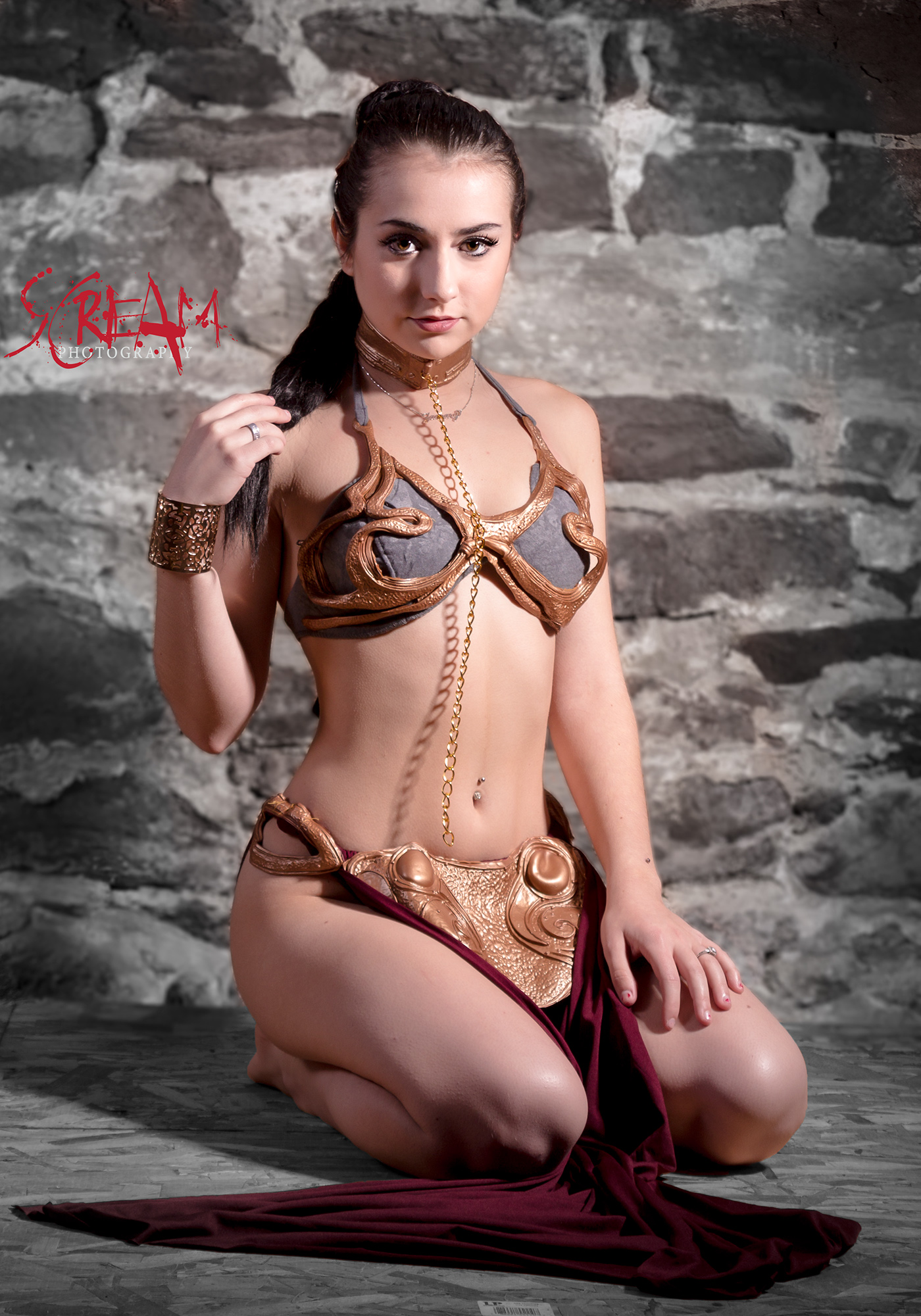 Slave Leia cutie on her knees | Scrolller