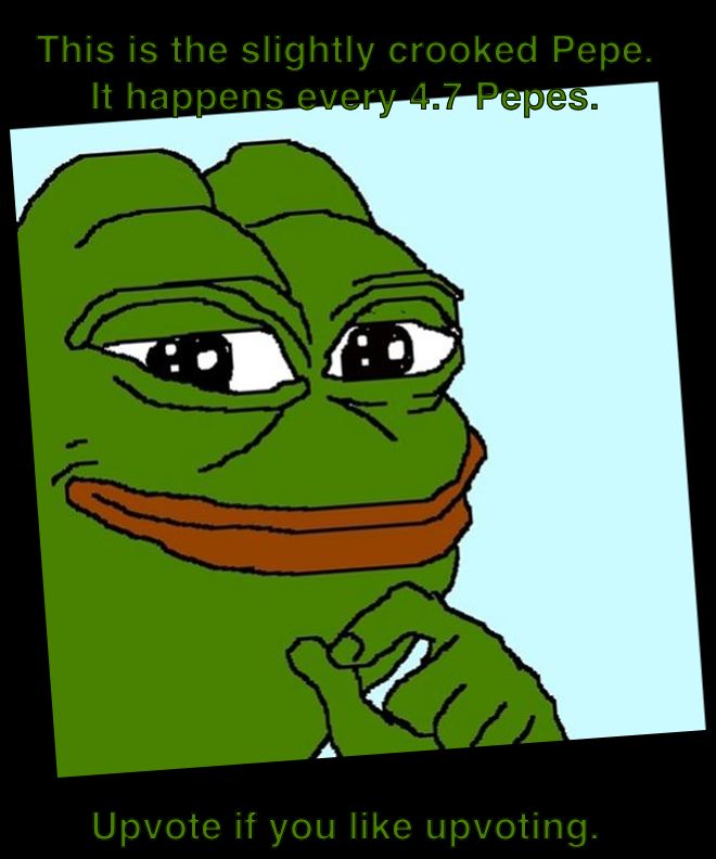 Slightly crooked Pepe | Scrolller