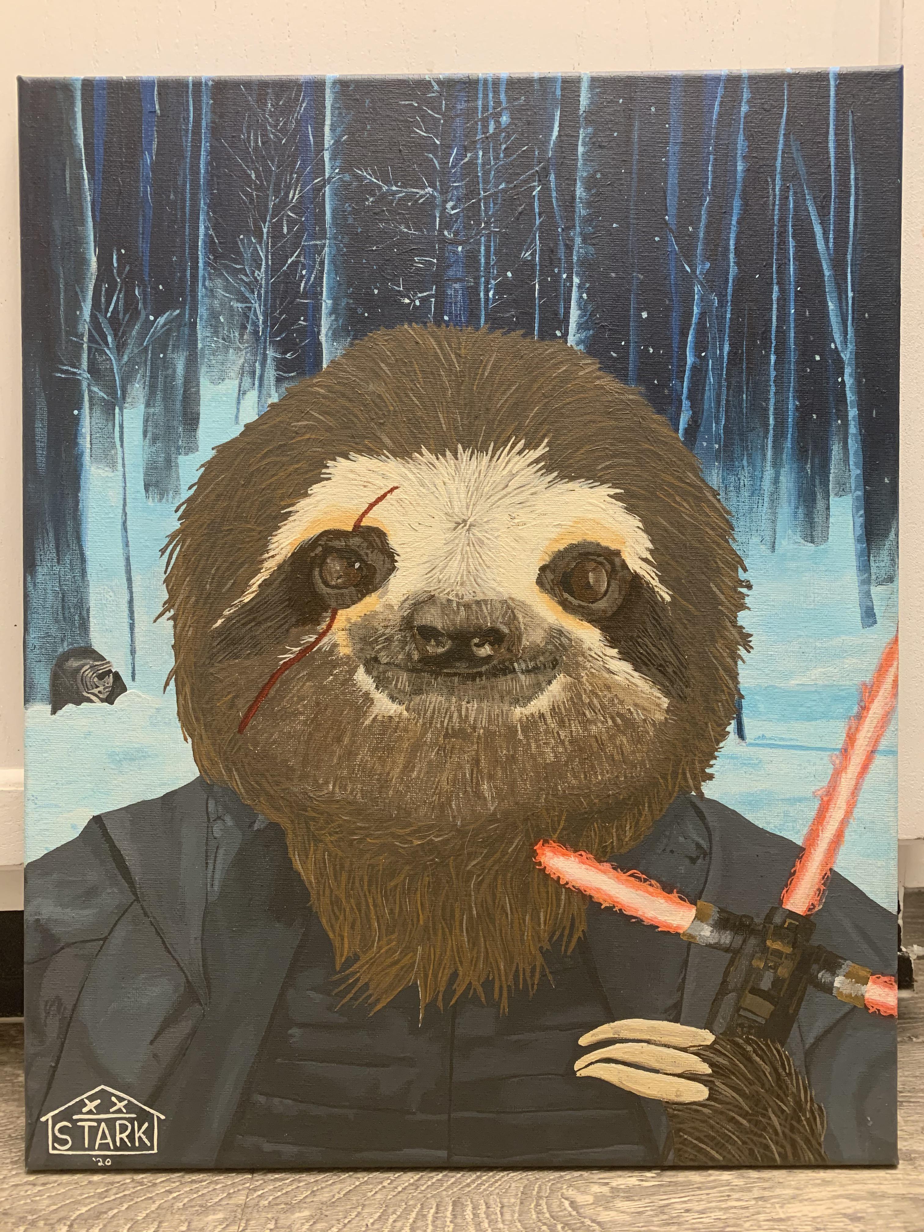 Sloth Kilo, me, acrylics, 2020 | Scrolller