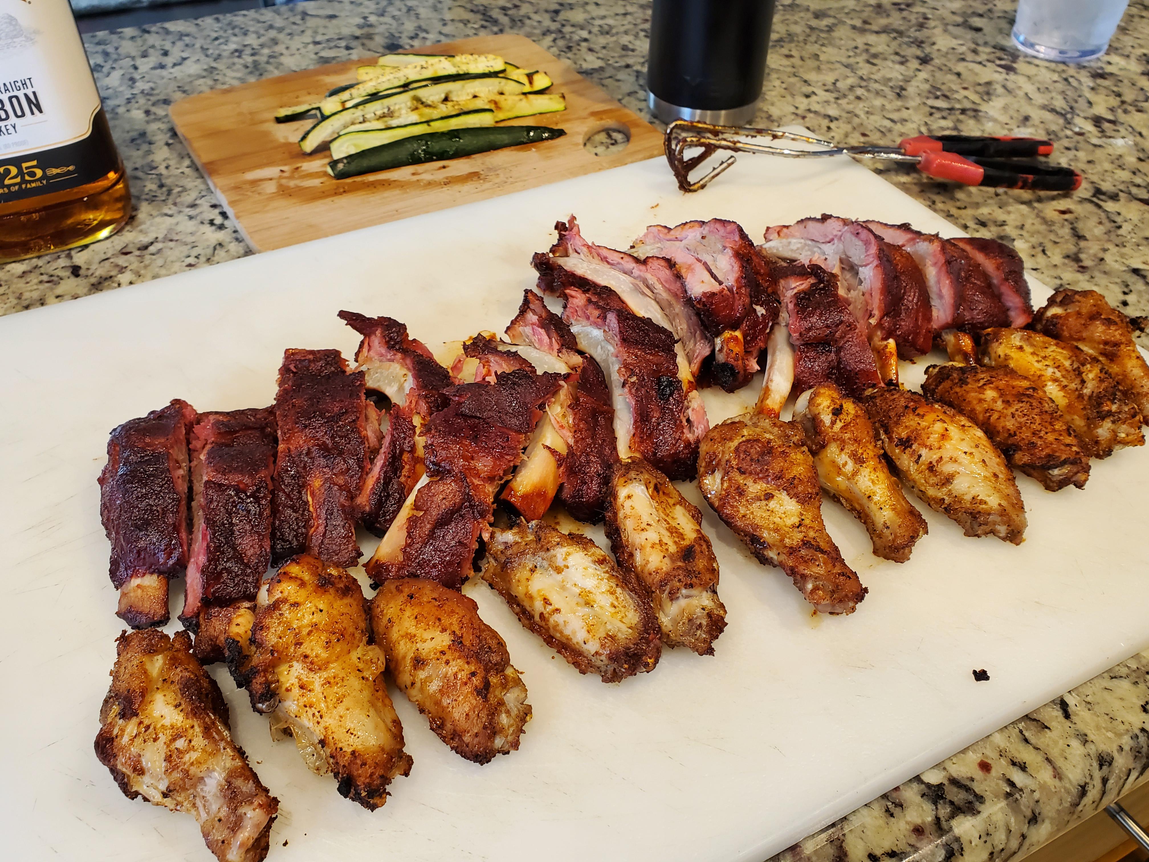 Smoked ribs and some air fryer wings | Scrolller