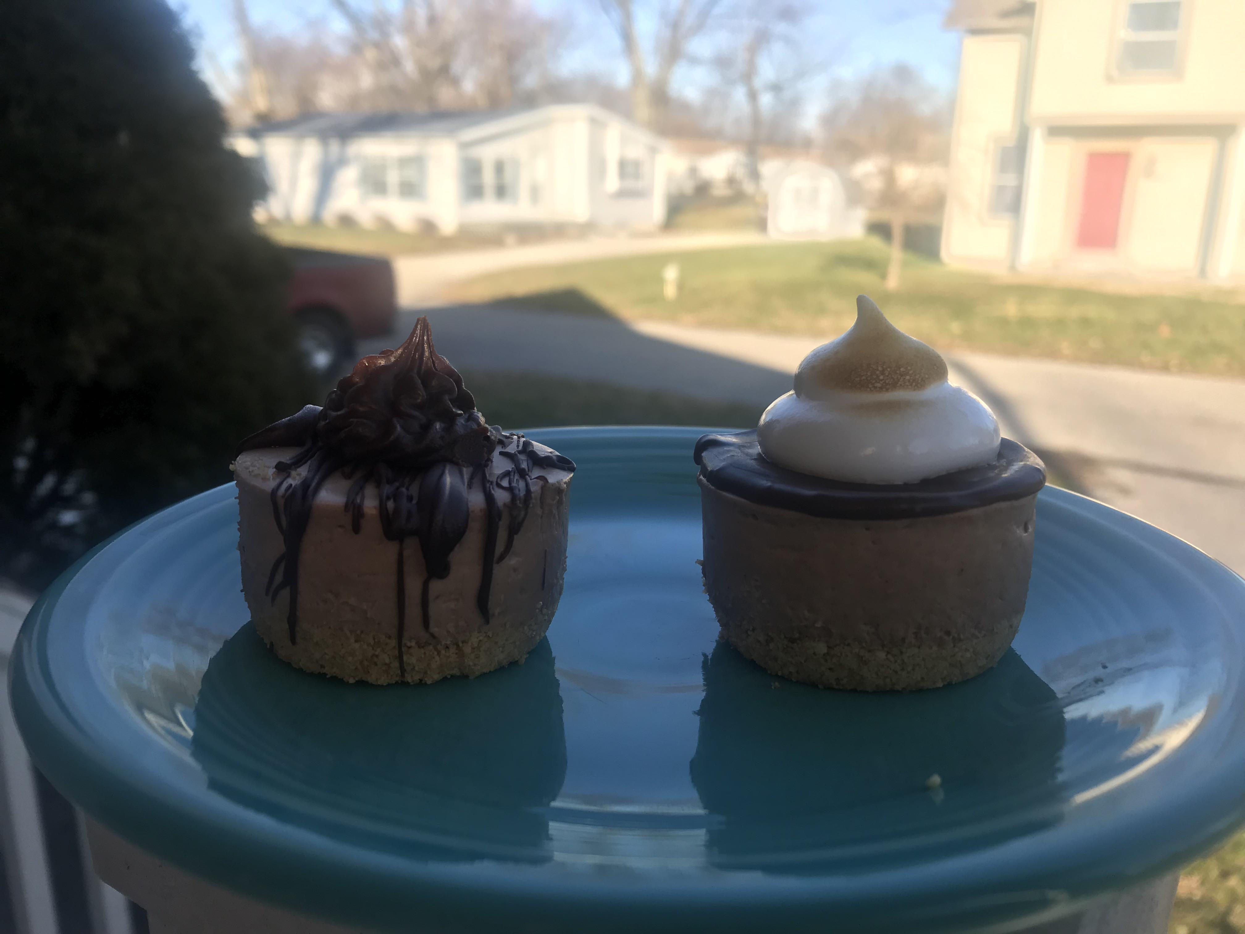 Smores mini & mexican hot chocolate mini cheesecakes | Scrolller