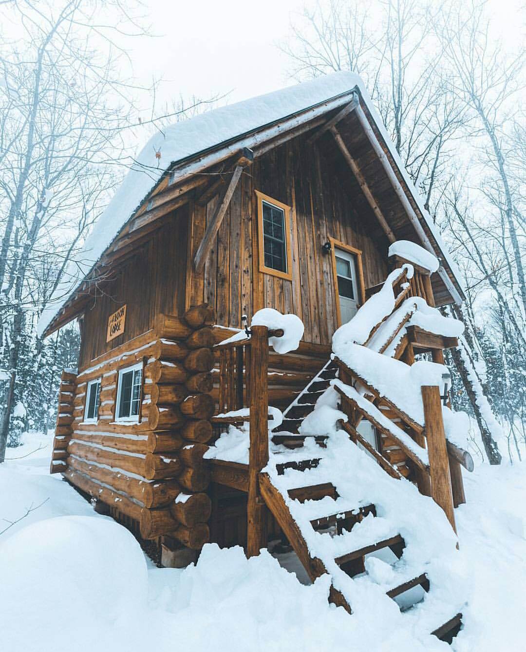 Snowbound cabin in Algonquin Provincial Park, Ontario, Canada [1080 × 1339] | Scrolller